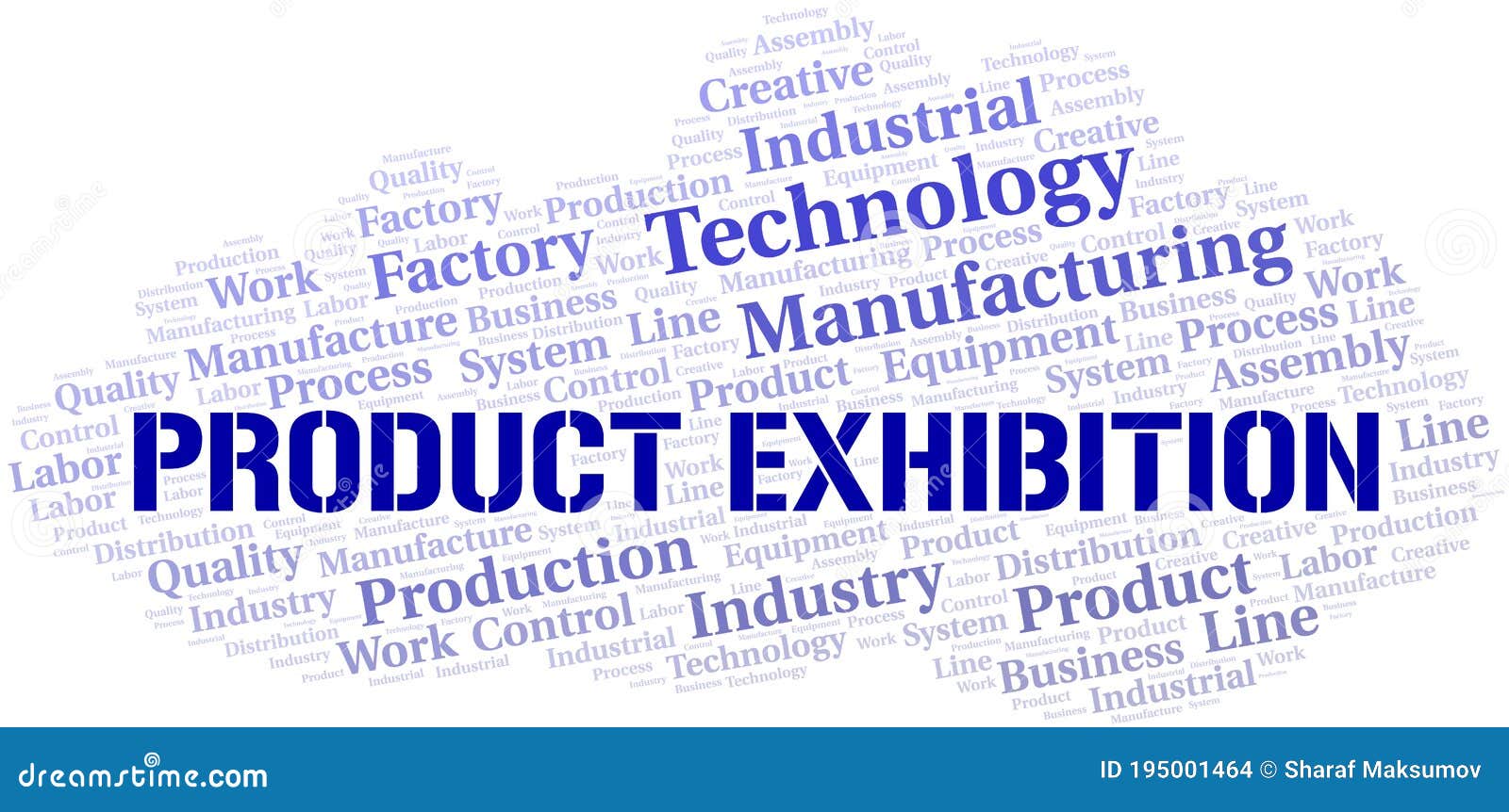 Product Exhibition Word Cloud Create with Text only. Stock Illustration ...
