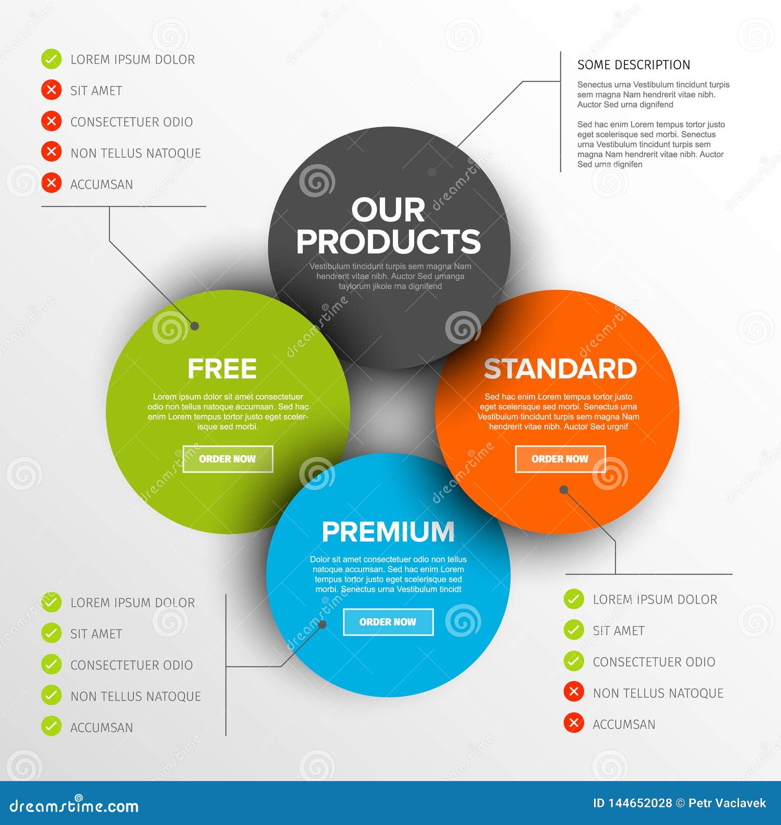 Product Features Schema Template Stock Vector - Illustration of premium ...