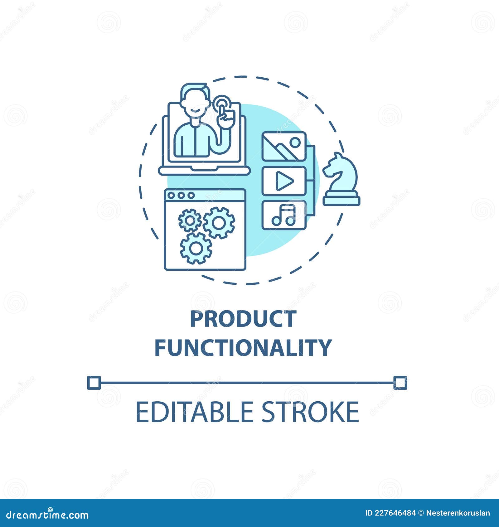 Product Functionality Concept Icon Stock Vector - Illustration of ...