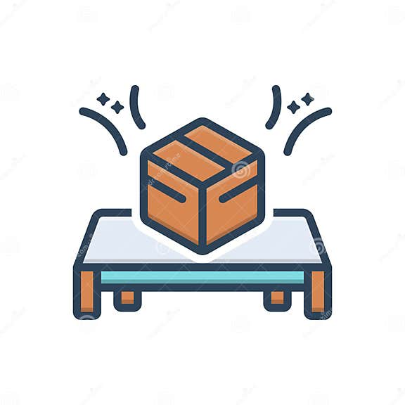Color Illustration Icon for Product, Box and Goods Stock Vector ...