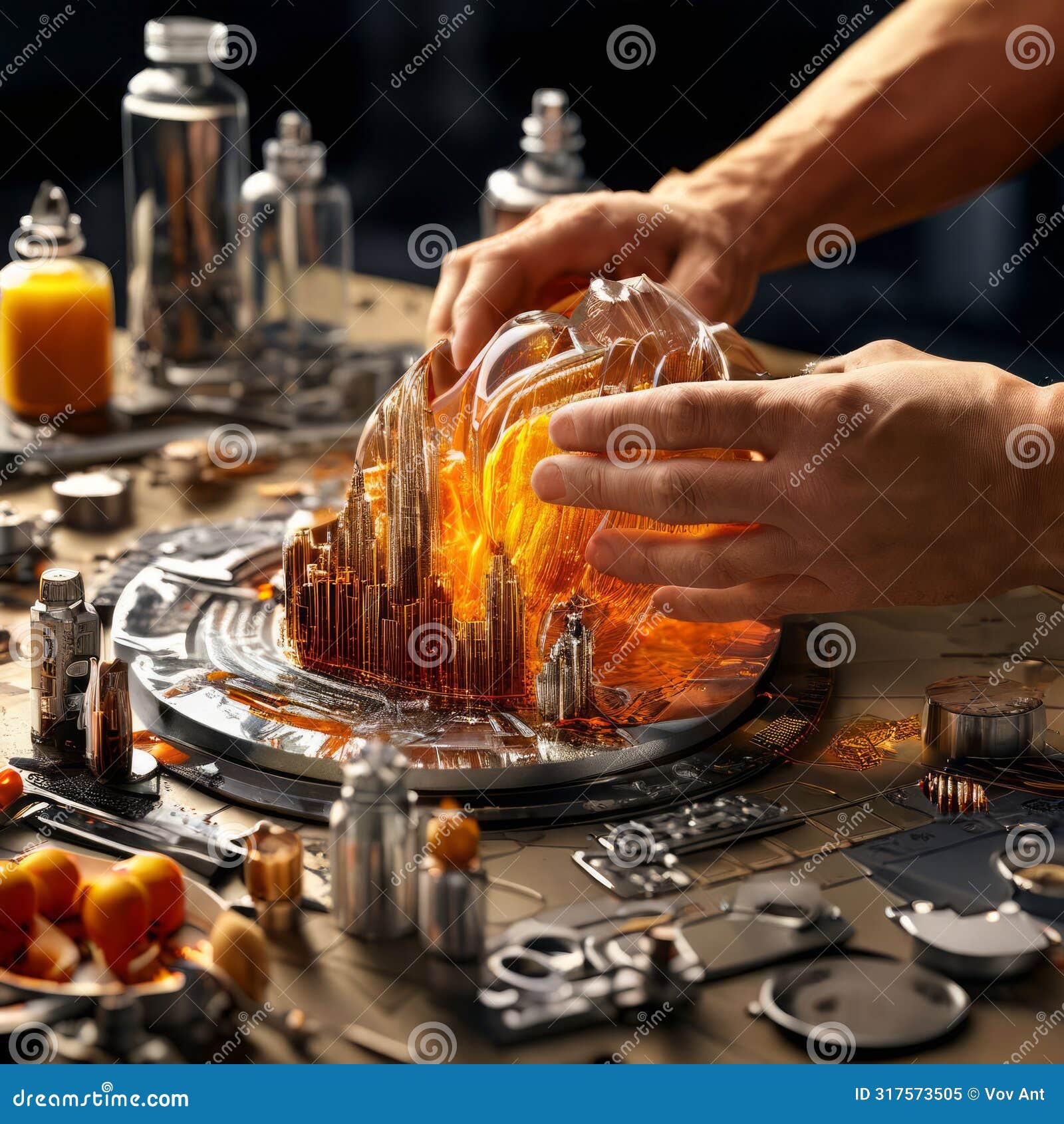 Product Imagery with Human Touchpoints To Convey Scale and Sage Stock ...