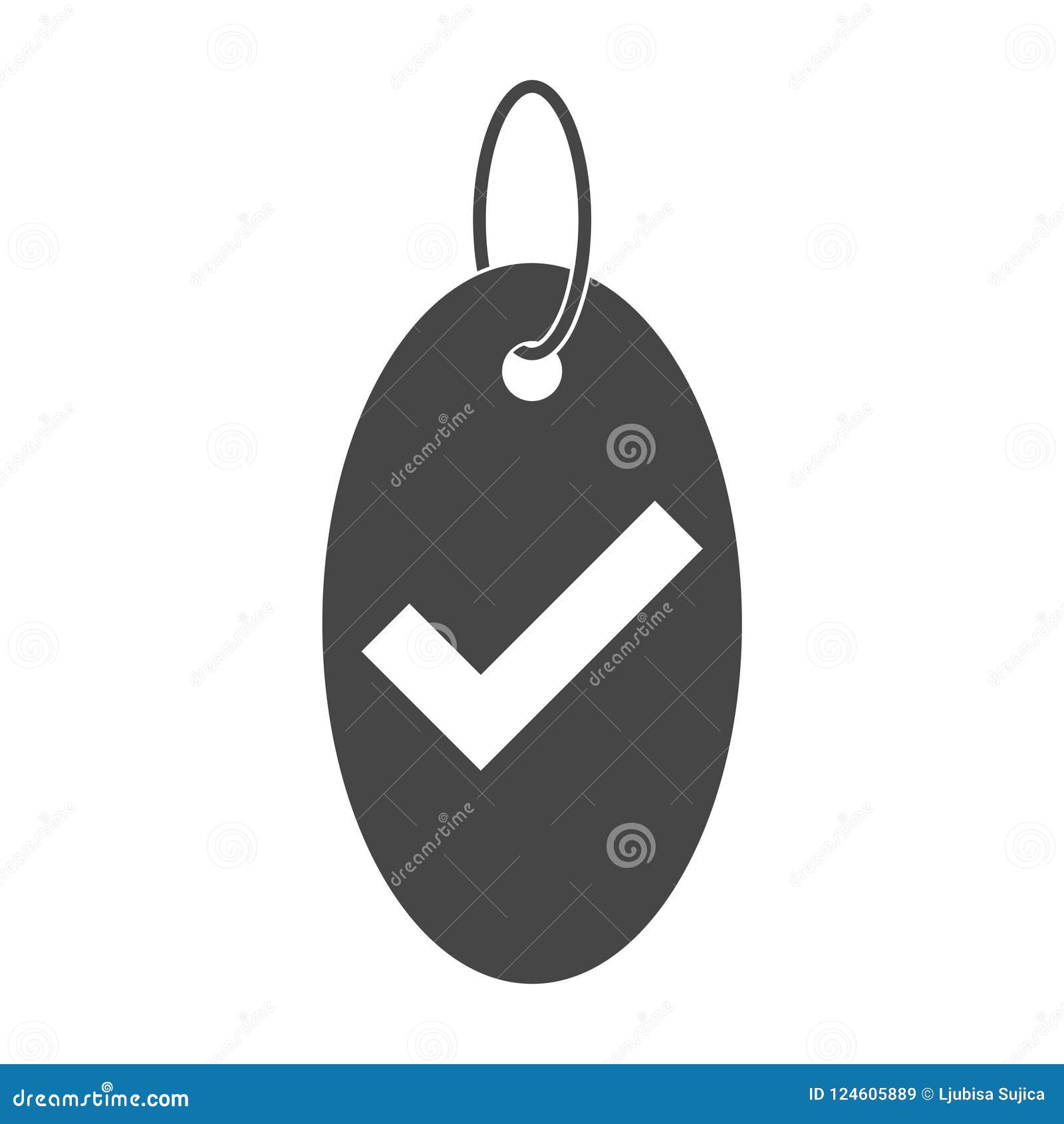 Product Label Icon with the Text Check Mark Stock Vector - Illustration ...