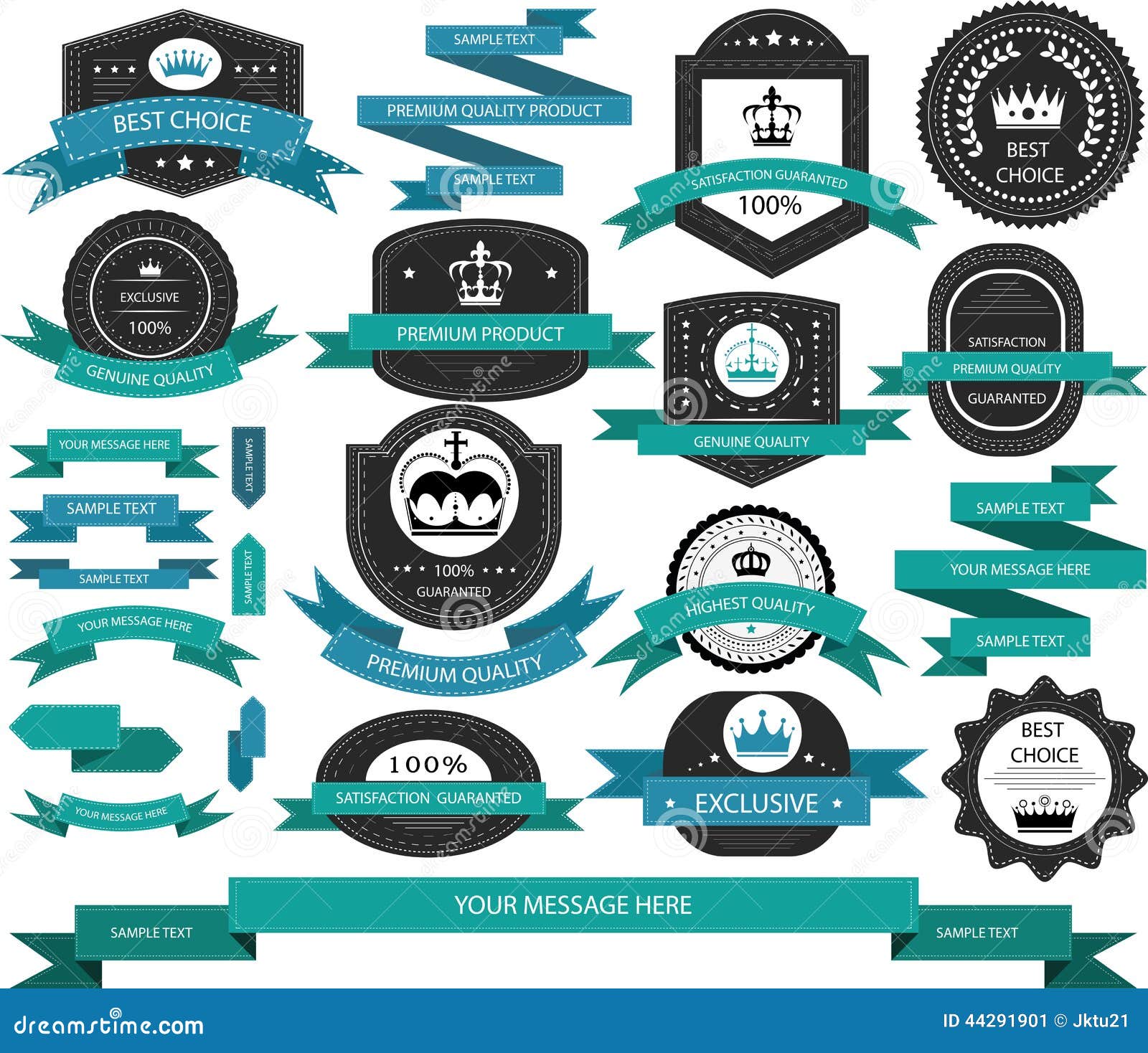 Product labels stock vector. Illustration of label, crown - 44291901
