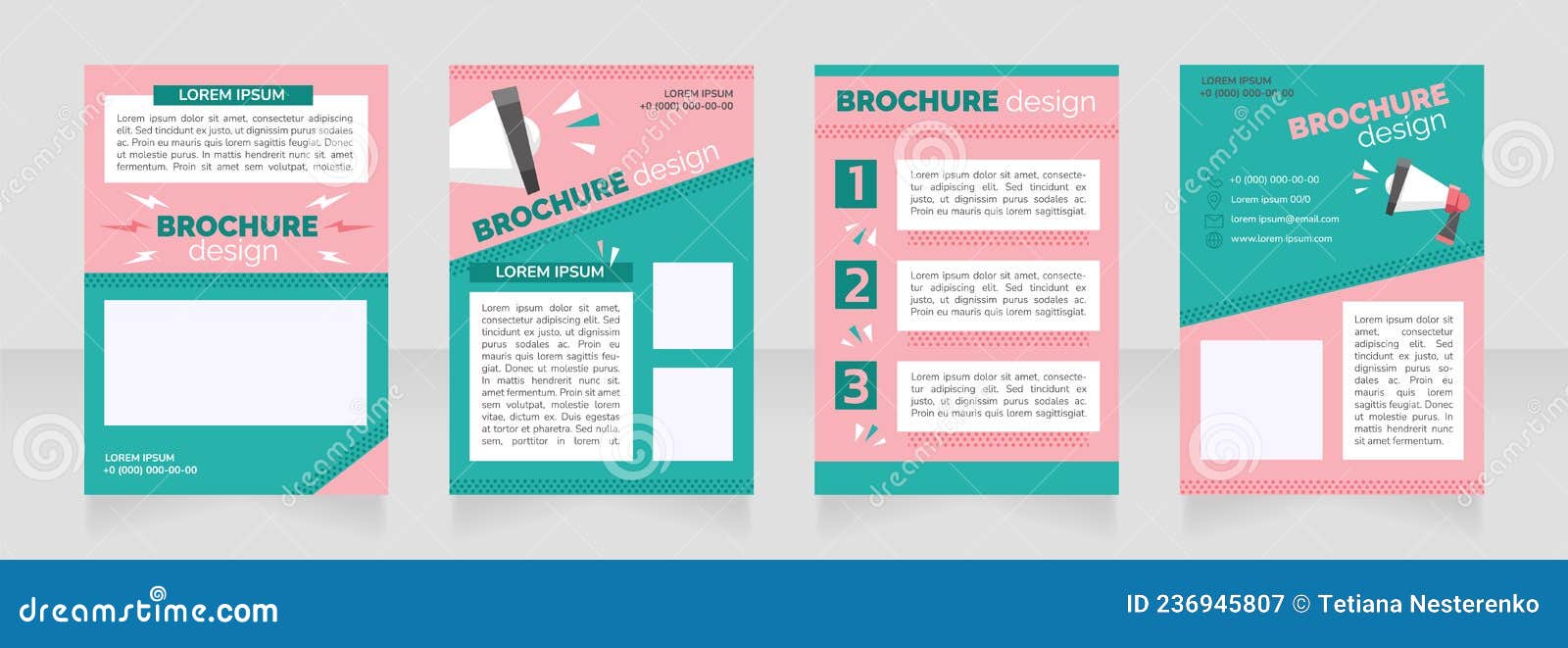 Product Launch Advertisement Blank Brochure Layout Design Stock Vector ...