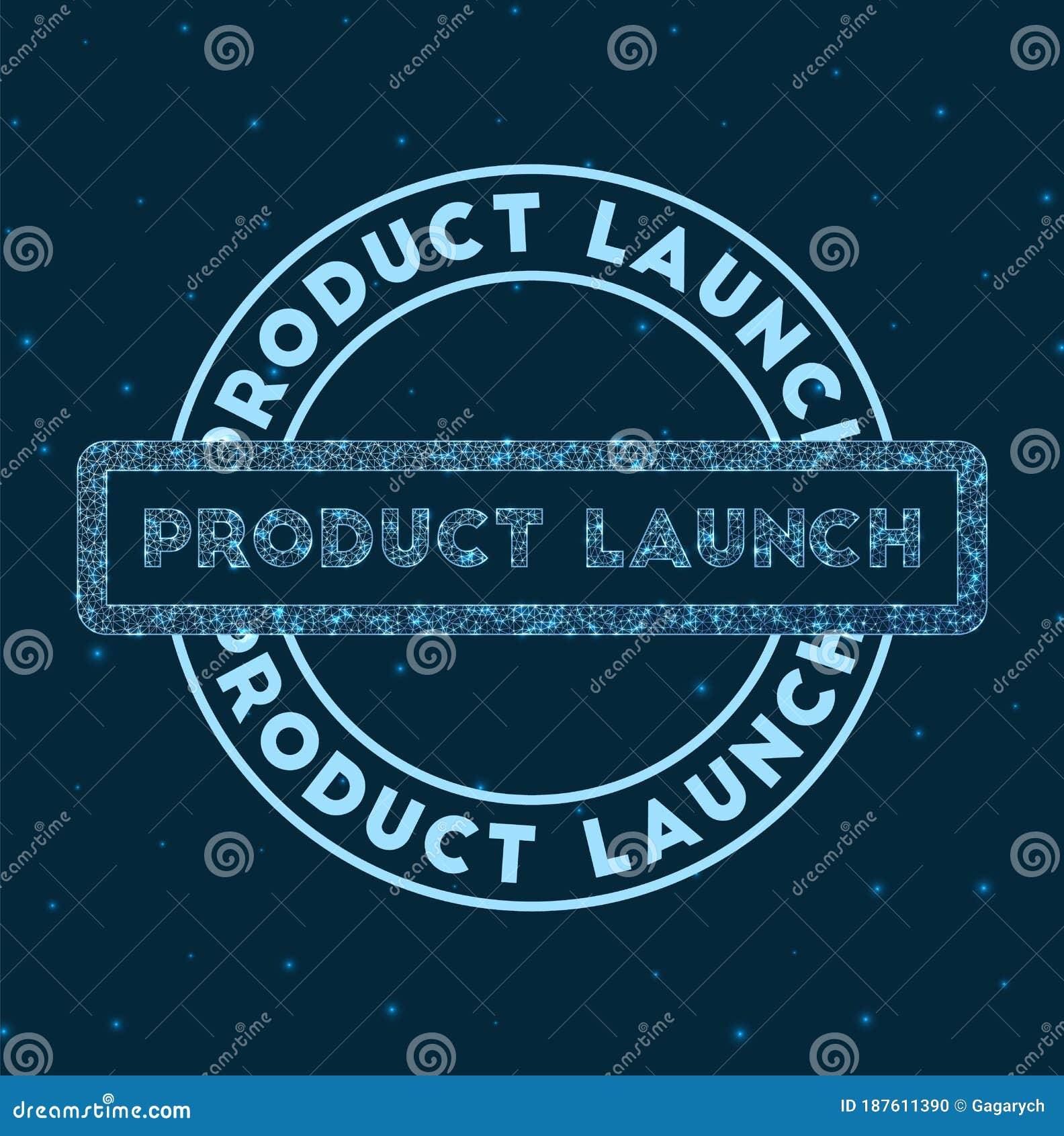 Product launch. stock vector. Illustration of blue, fractal - 187611390