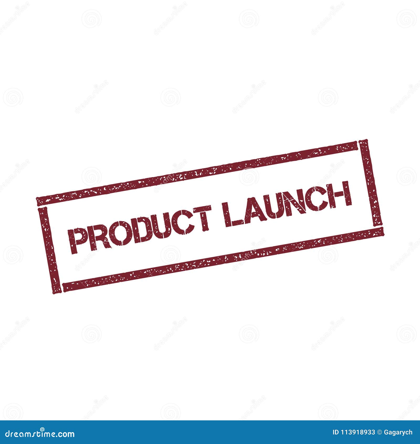 Product Launch Rectangular Stamp. Stock Vector - Illustration of ...