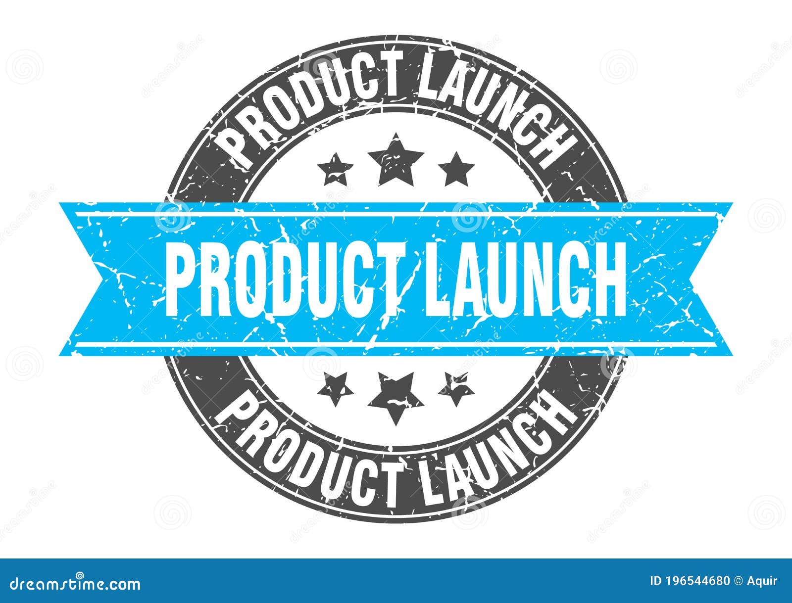 Product Launch Round Stamp with Ribbon. Label Sign Stock Vector ...