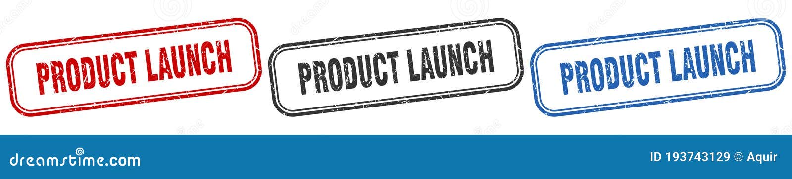 Product Launch Square Isolated Sign Set. Product Launch Stamp Stock ...
