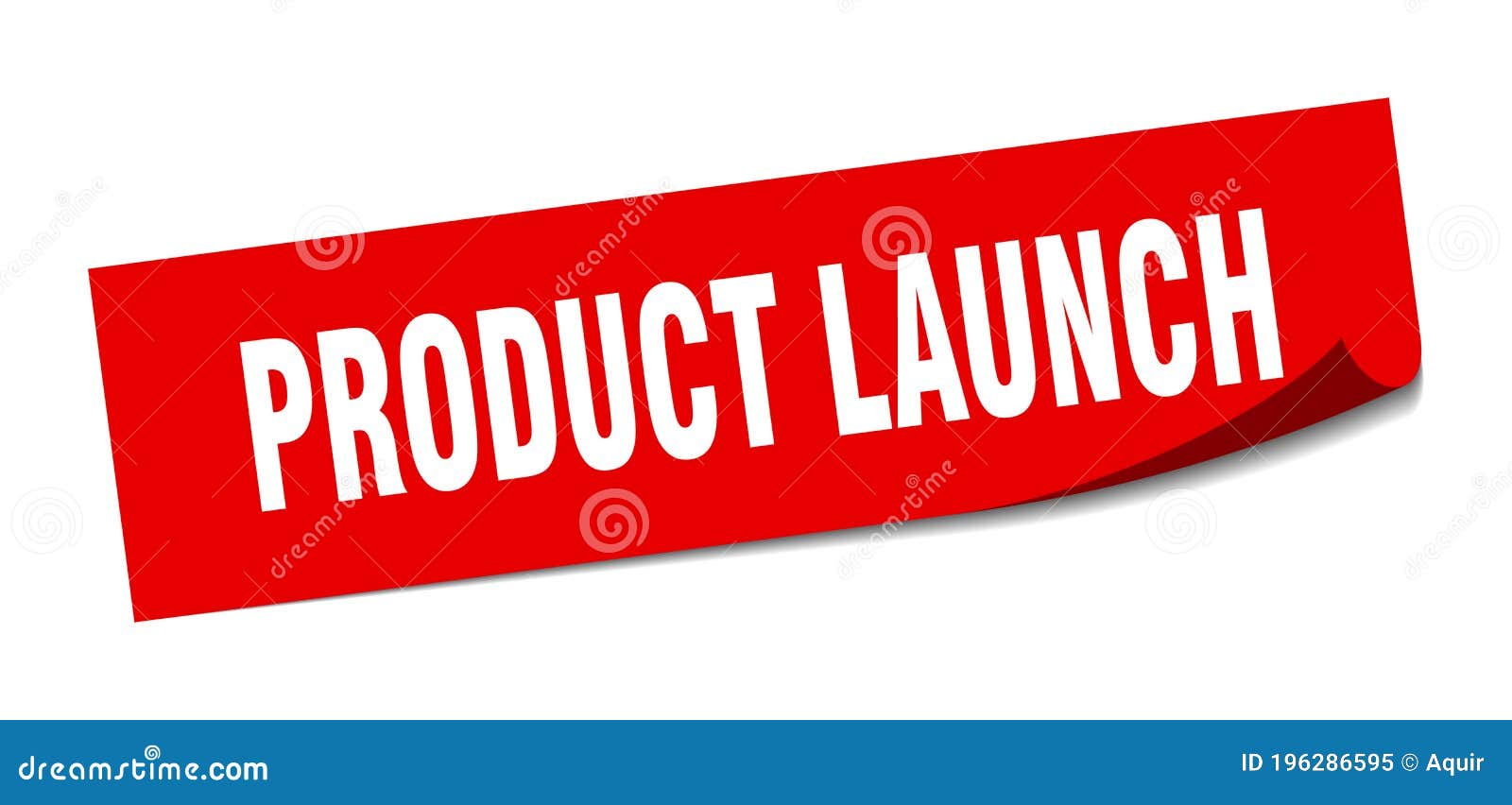 Product Launch Sticker. Square Isolated Label Sign. Peeler Stock Vector ...