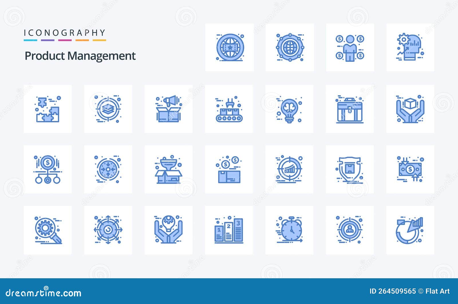 25 Product Management Blue Icon Pack Stock Vector - Illustration of ...