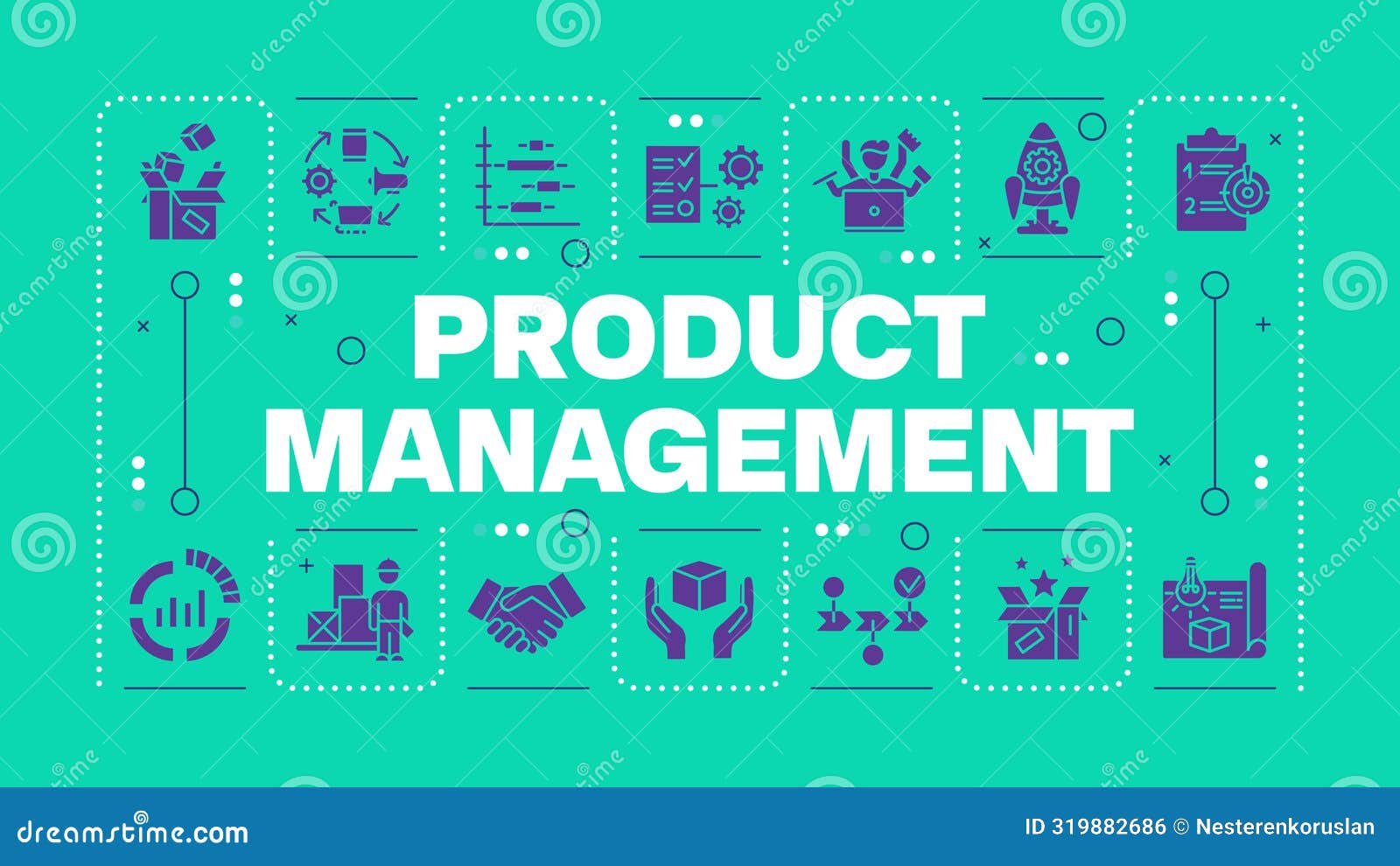 Product Management Green Word Concept Stock Vector - Illustration of ...