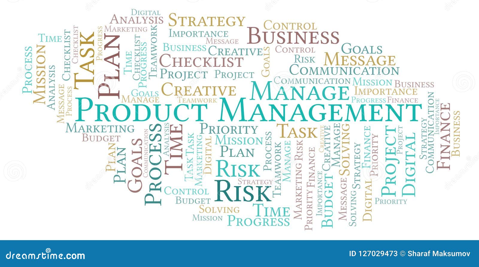 Product Management Word Cloud, Made with Text only. Stock Illustration ...