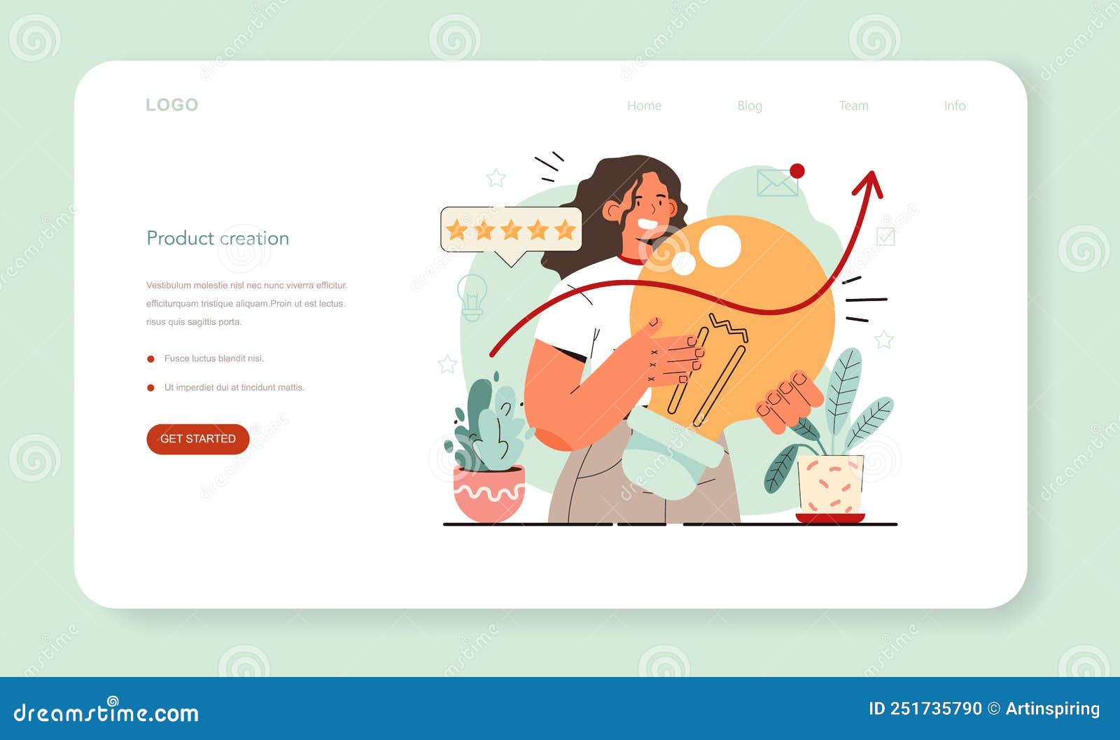 Product Manager Web Banner or Landing Page. Business Project ...