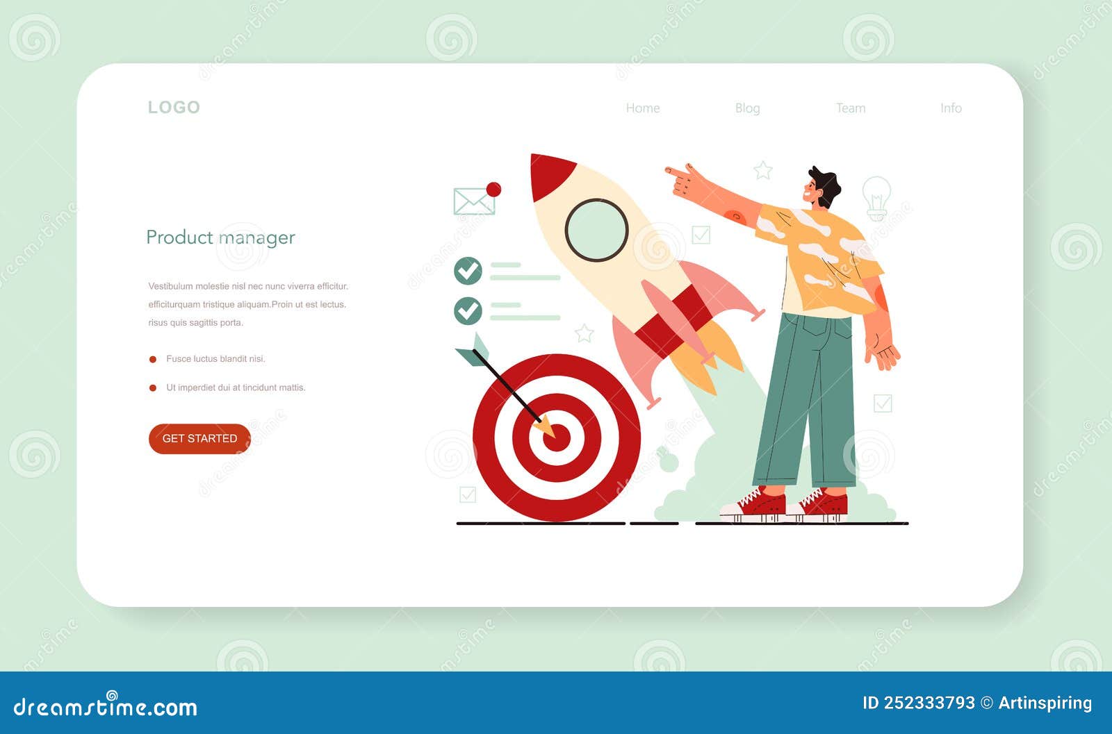 Product Manager Web Banner or Landing Page. Business Project ...