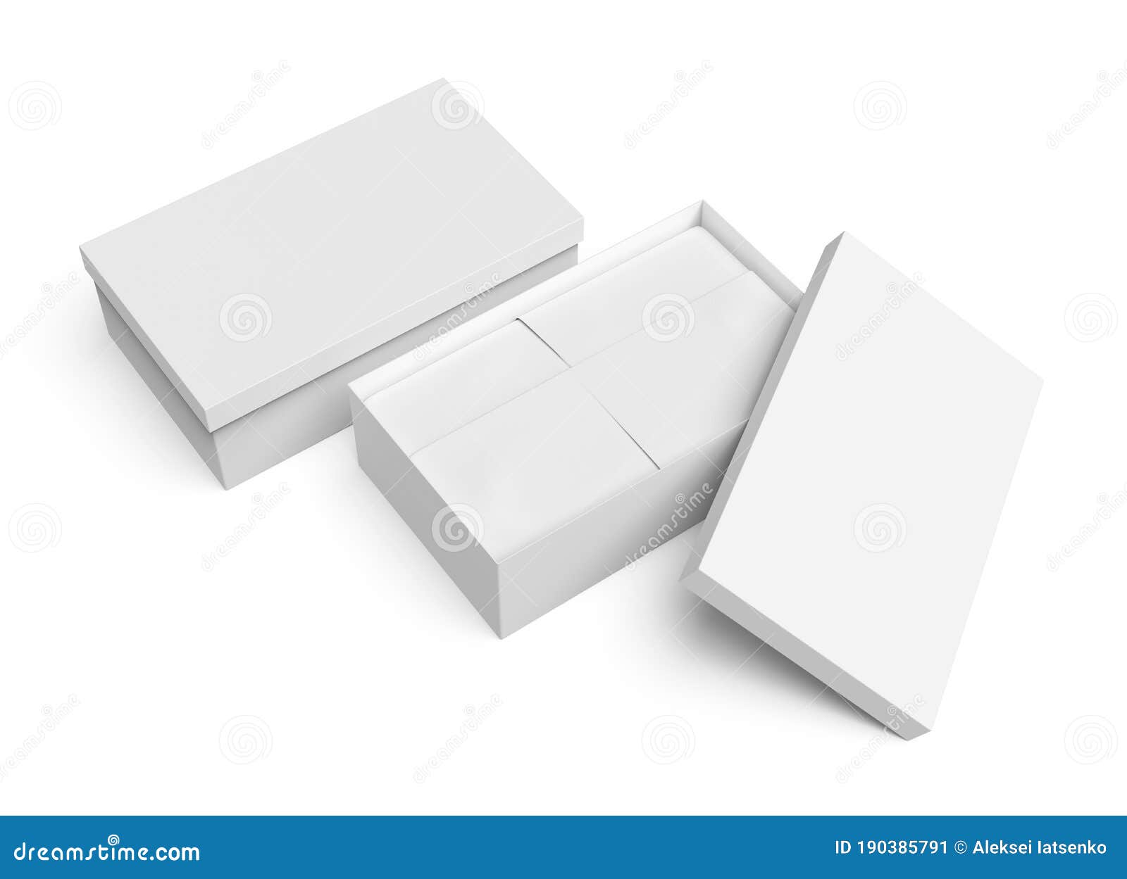 Product Package Box Mockup Storage Pack 3d Render Stock Illustration ...