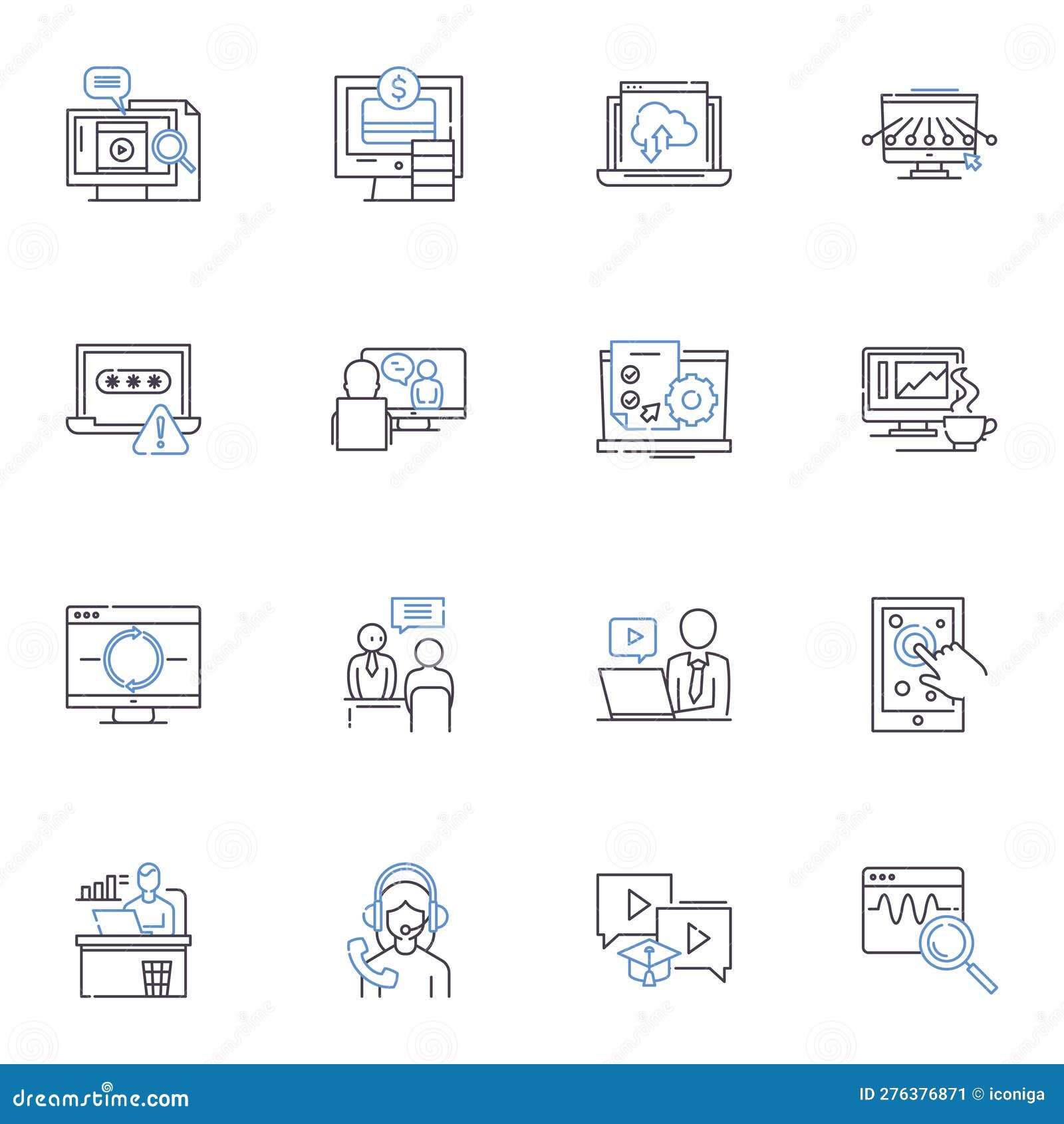 Product Pitching Line Icons Collection. Nnovative Impactful Effective ...