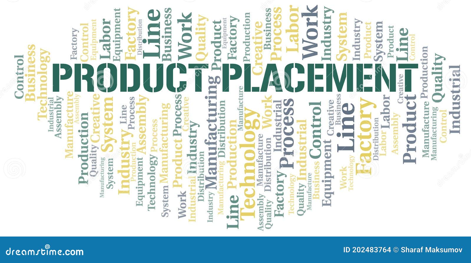 Product Placement Word Cloud Create with Text only. Stock Illustration ...