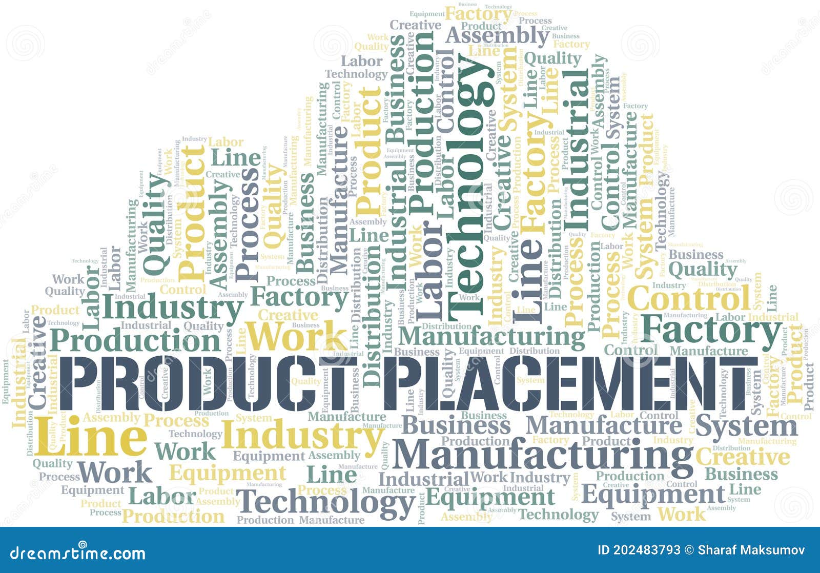 Product Placement Word Cloud Create with Text only. Stock Illustration ...