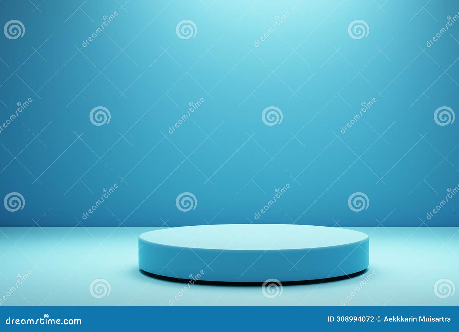 1 Product Platform, Empty Blue Platform, 3D Pattern Light Shadow ...