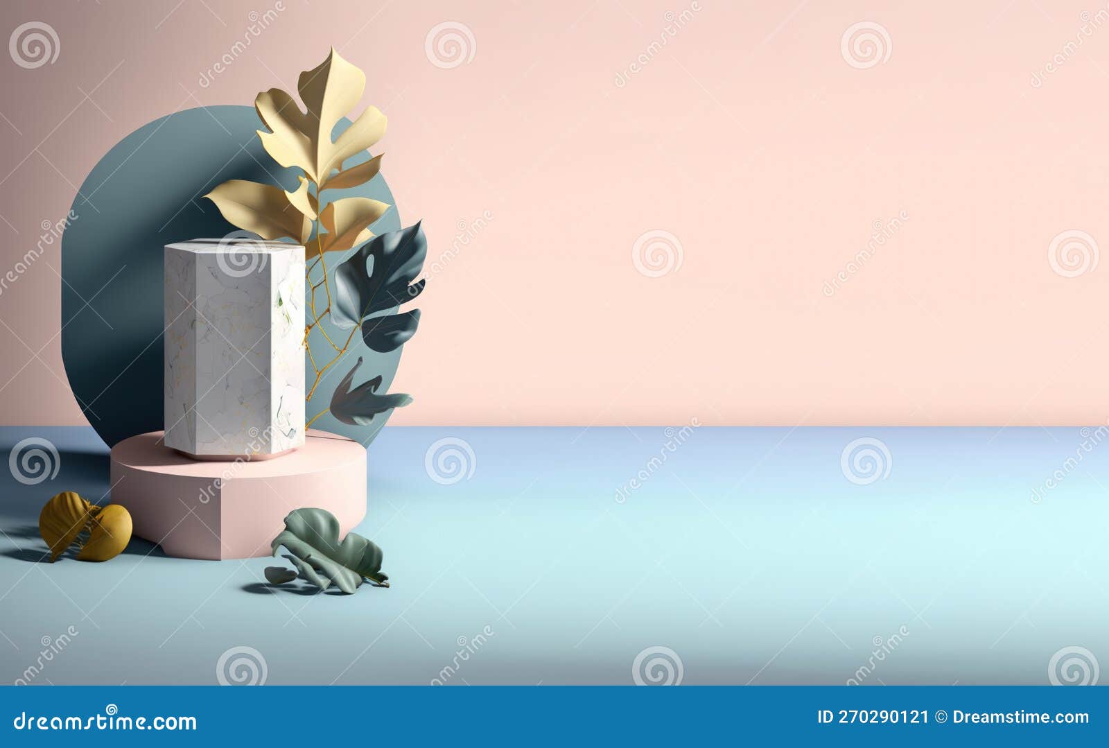 Product Podium Render Minimal White Stone Pedestal Stock Illustration ...