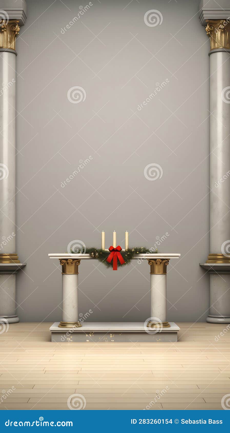 Product Podium Stand with Christmas Theme Background Stock Illustration ...
