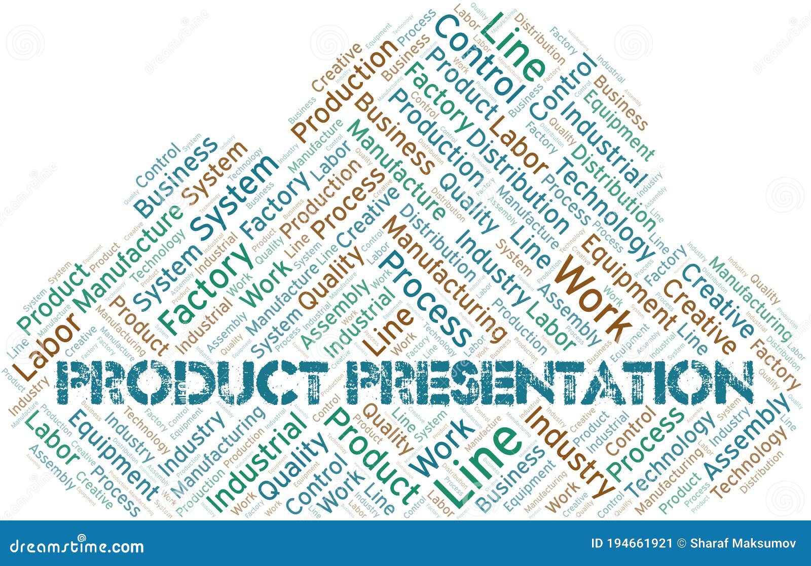 Product Presentation Word Cloud Create with Text only. Stock ...