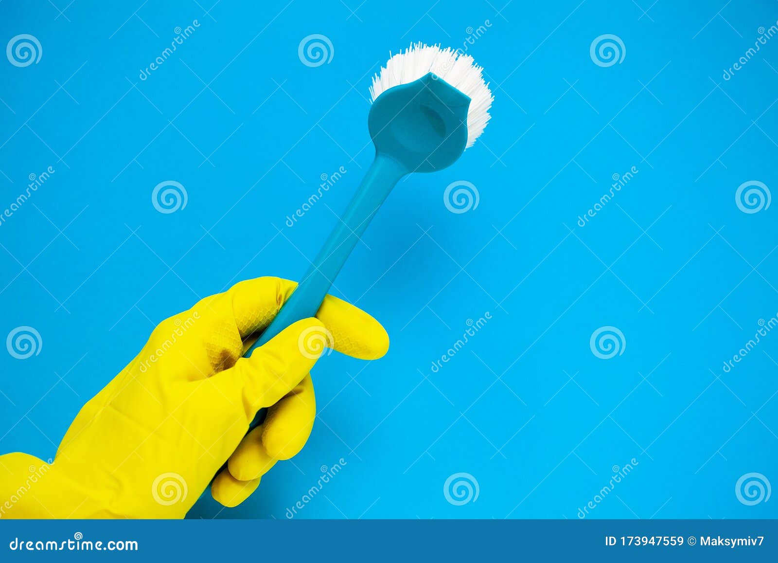 Product for Professional Cleaning on Blue Background Stock Image ...