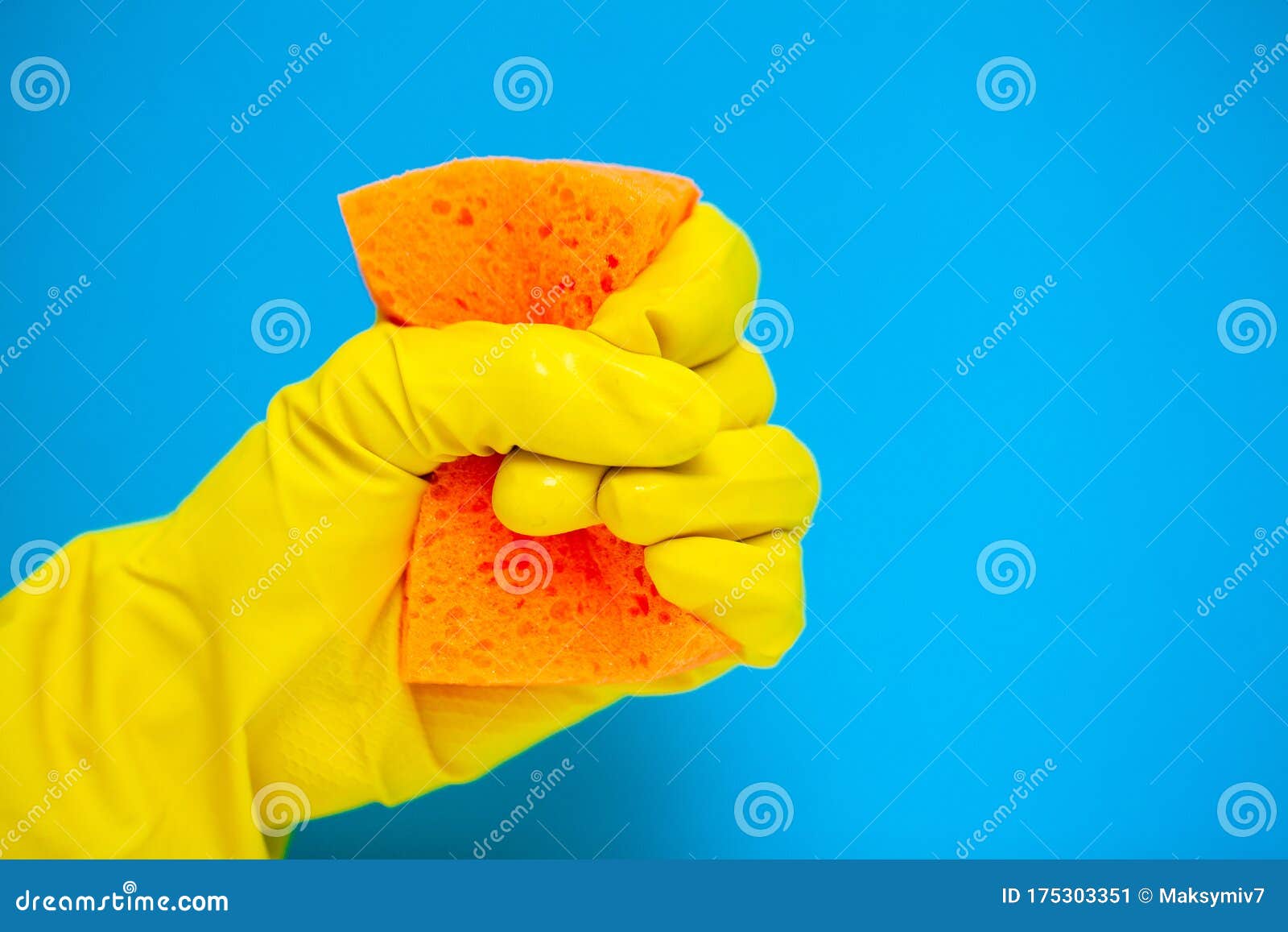 Product for Professional Cleaning on Blue Background Stock Image ...