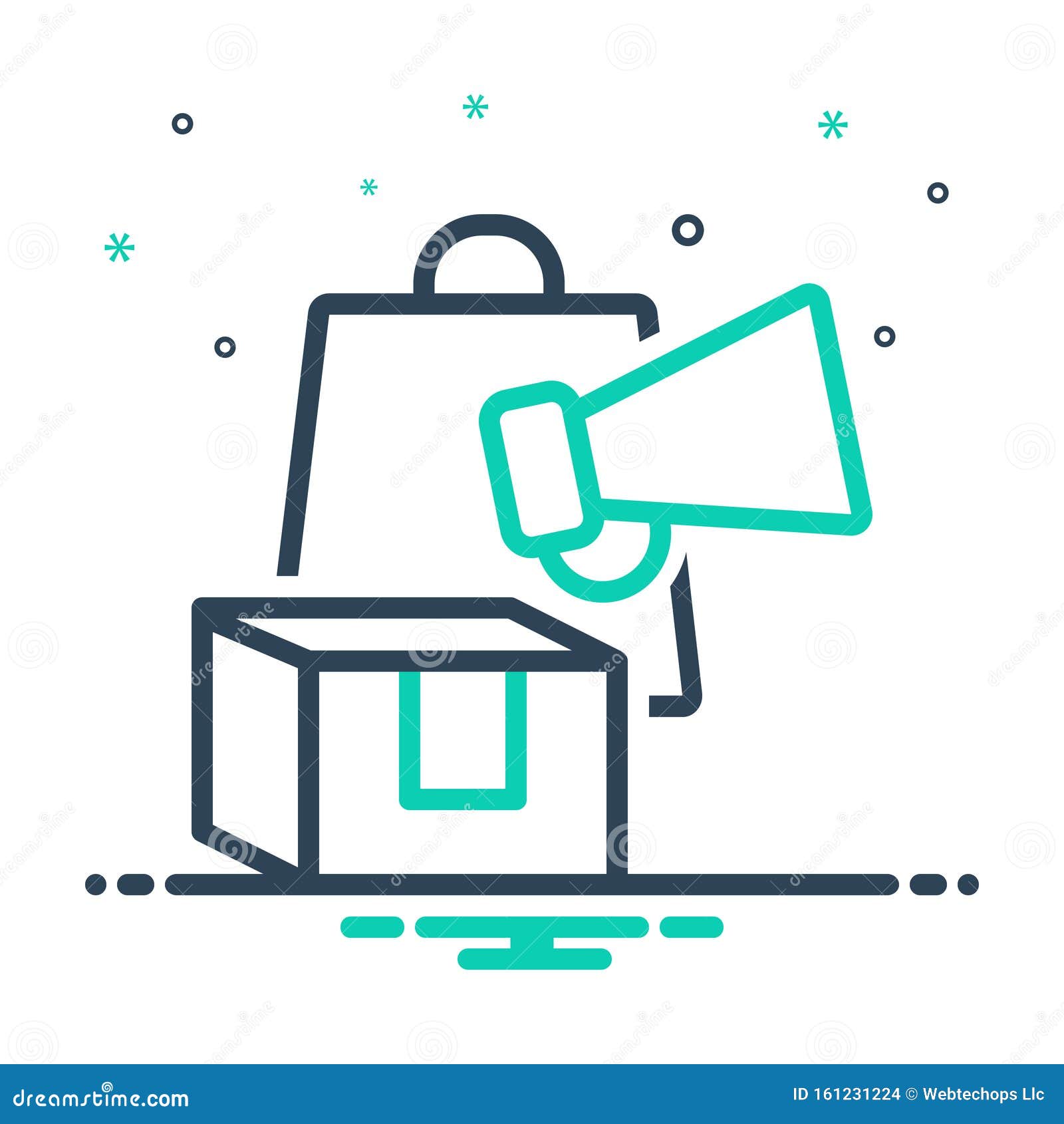 Mix Icon for Product Promotion, Production and Manufacture Stock Vector ...