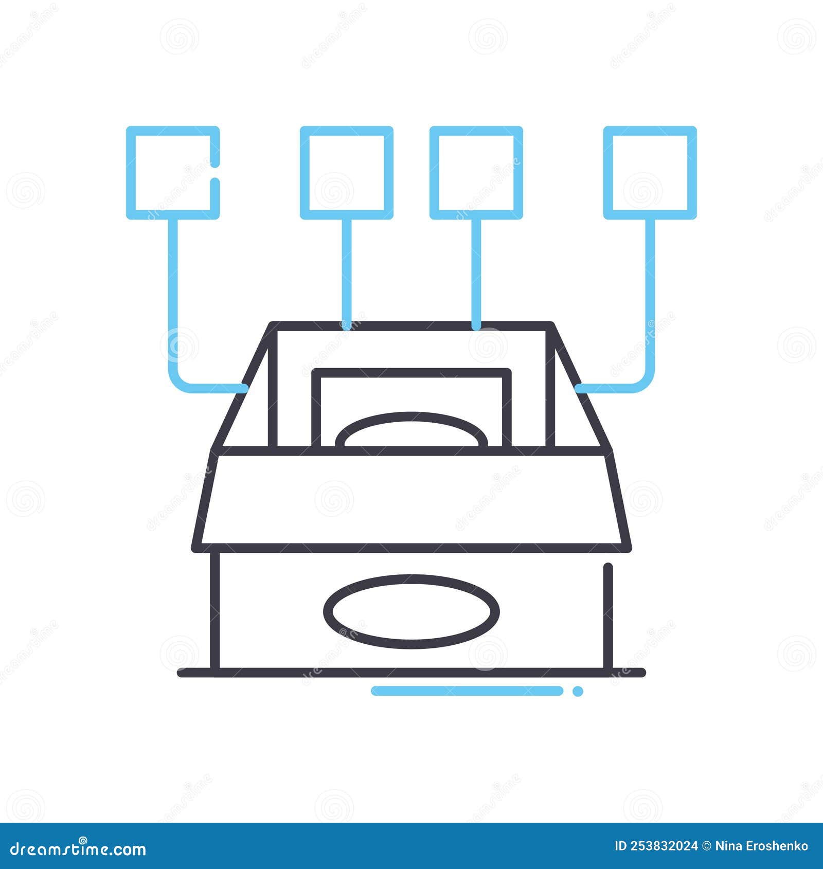 Product Properties Line Icon Outline Symbol Vector Illustration Concept Sign Stock Vector