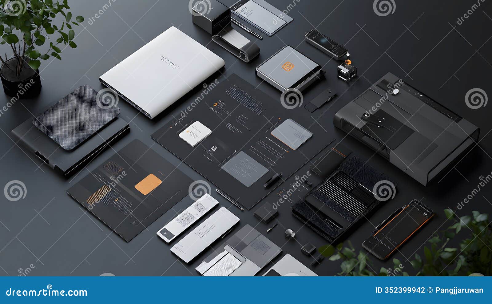 A Product Prototype Mockup with Graphic Design Elements, Including ...