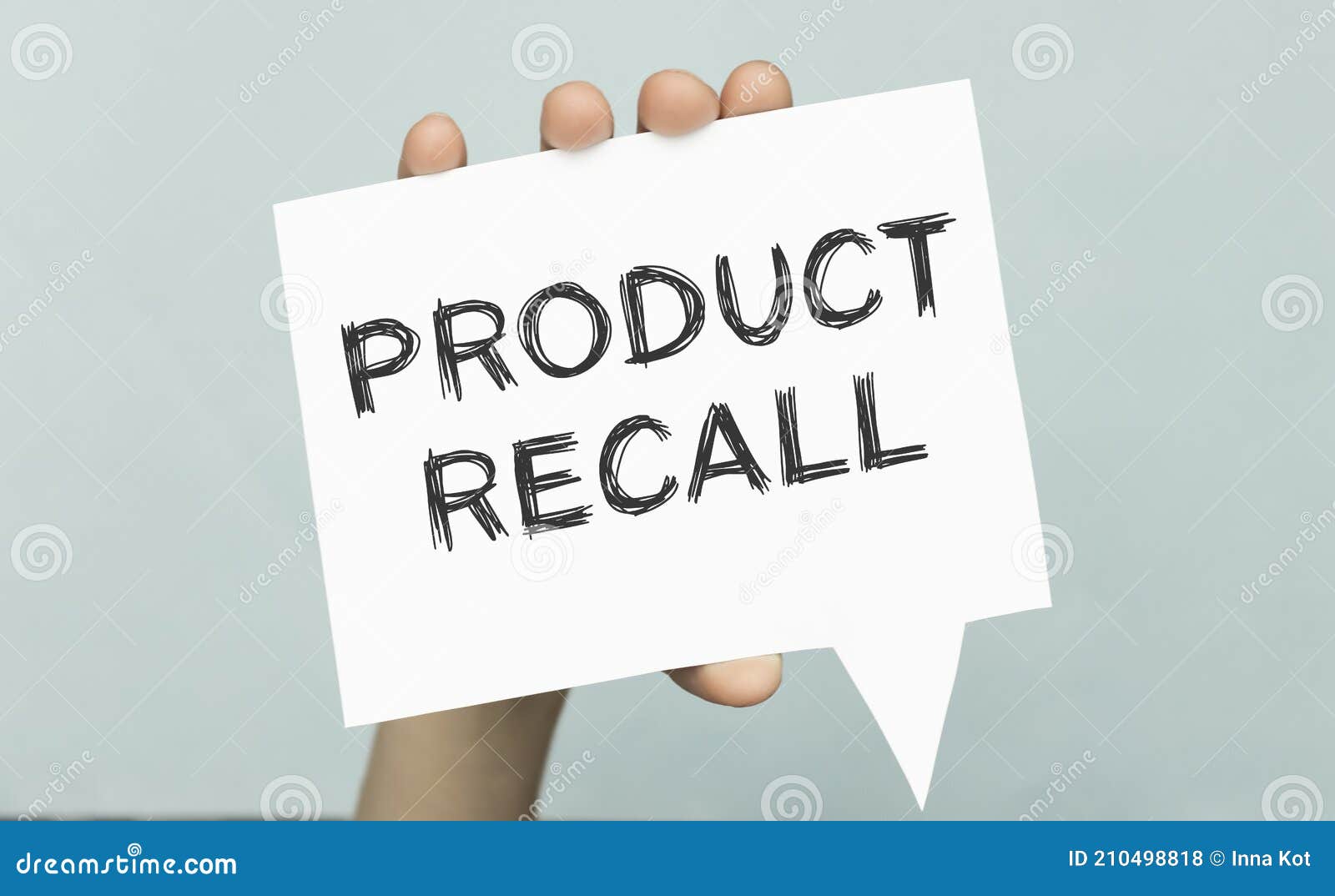 Product Recall Card on White Stock Photo - Image of seller, protection ...