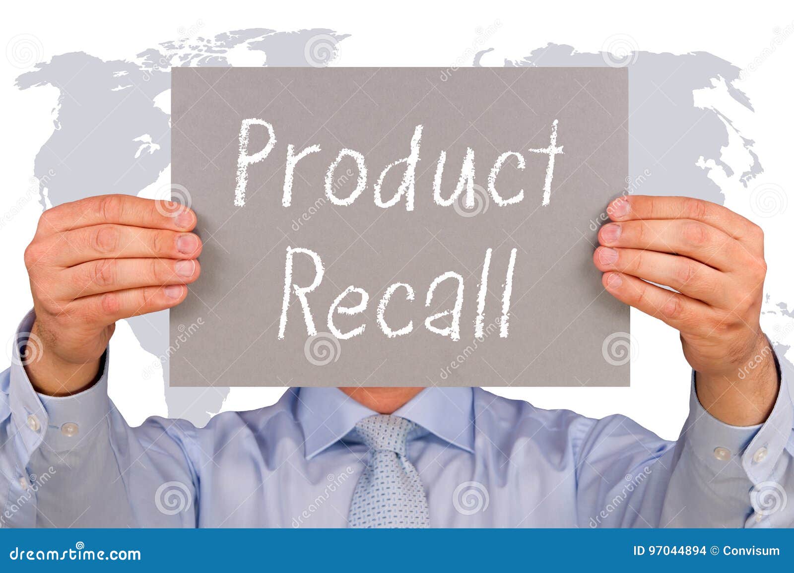 Product Recall - Manager with Sign and Text Stock Photo - Image of ...