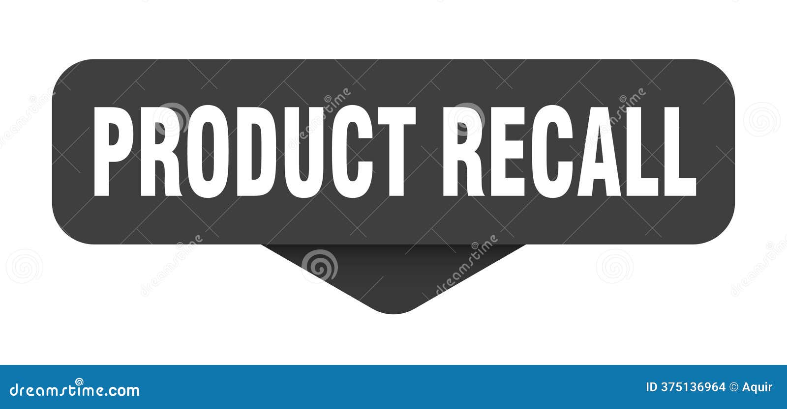 Recall Sticker. Recall Sign Isolated On Gray Background Cartoon Vector ...