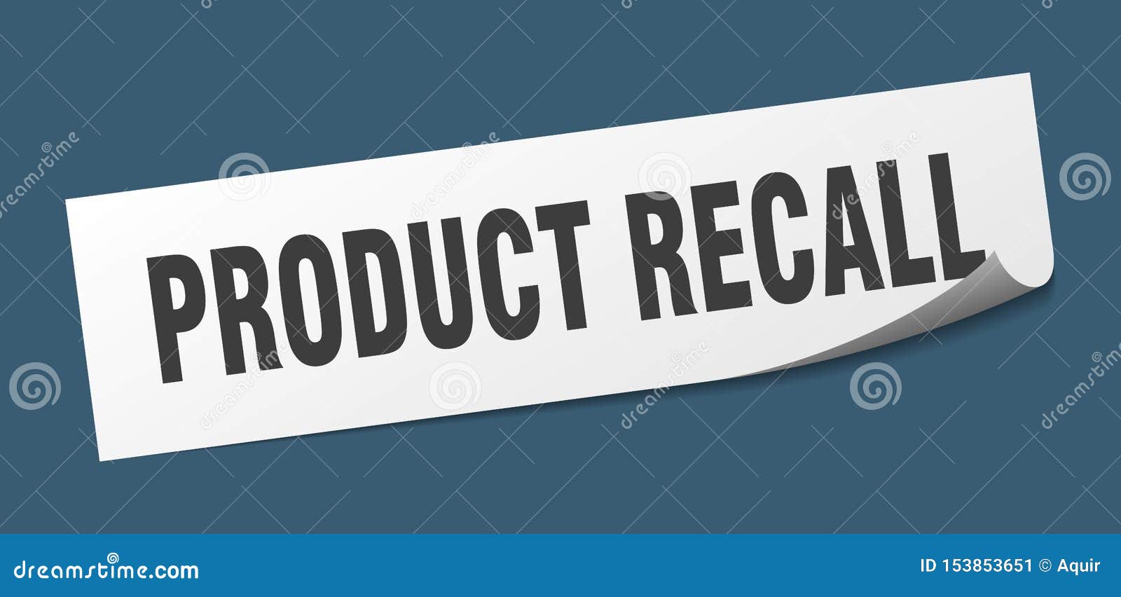 Product recall sticker. stock vector. Illustration of paper - 153853651
