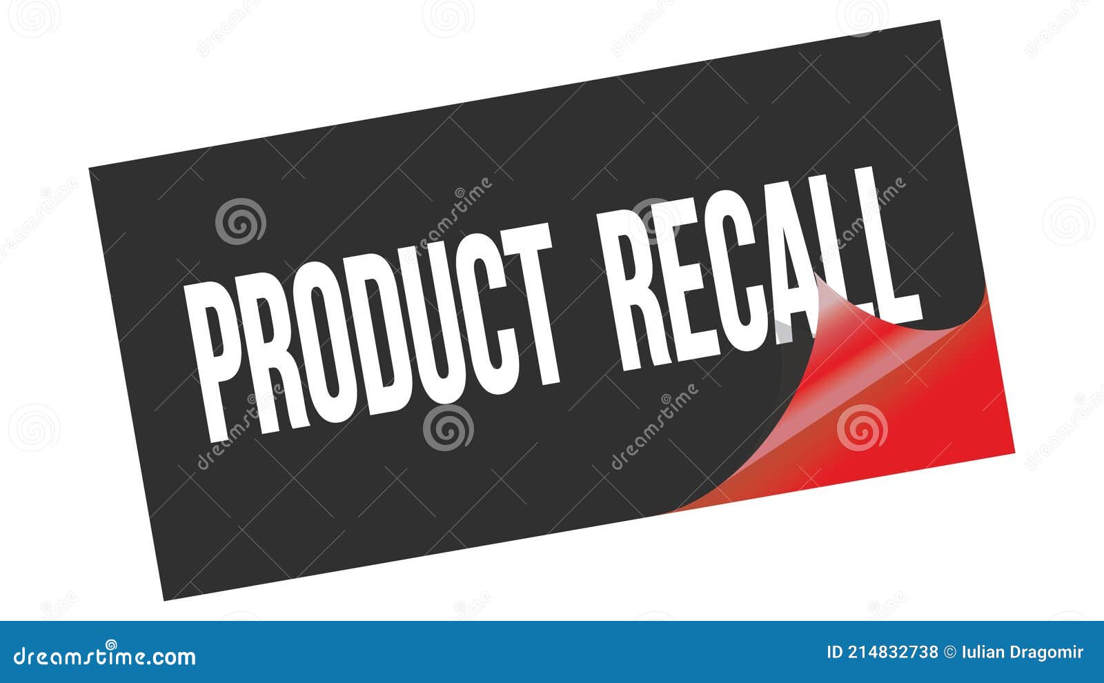 PRODUCT RECALL Text on Black Red Sticker Stamp Stock Illustration ...