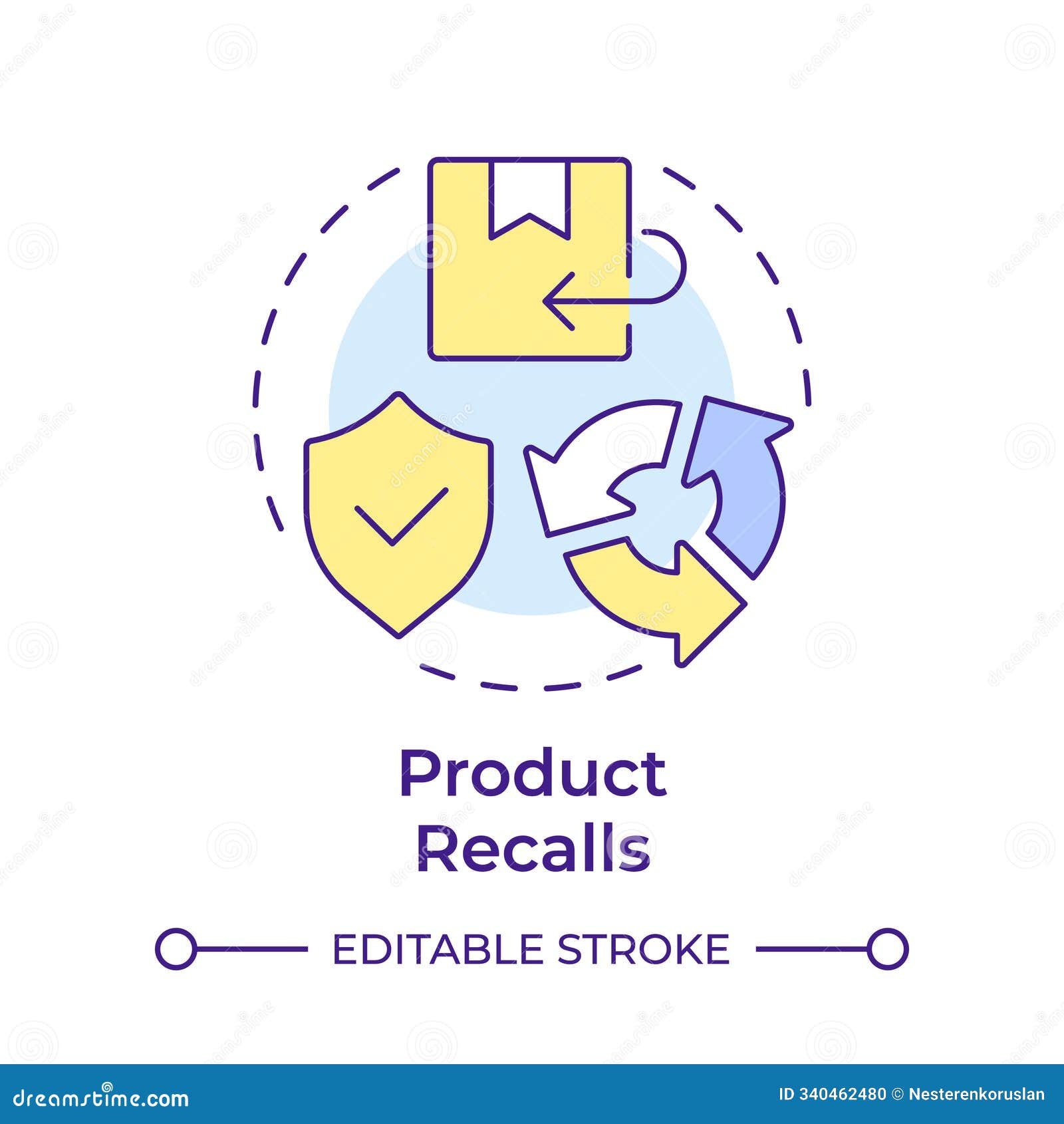 Product Recalls Multi Color Concept Icon Stock Vector - Illustration of ...