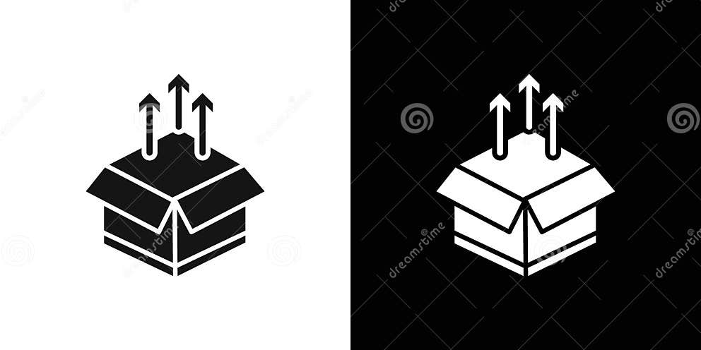 Product Release Icon Flat Vector Set Outline Stock Vector ...