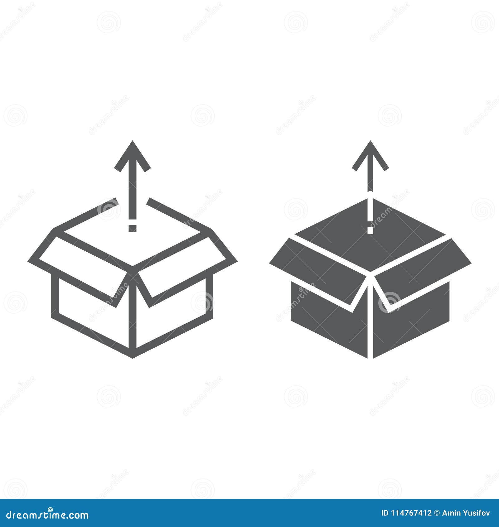 Product Release Line And Glyph Icon, Development Vector Illustration ...
