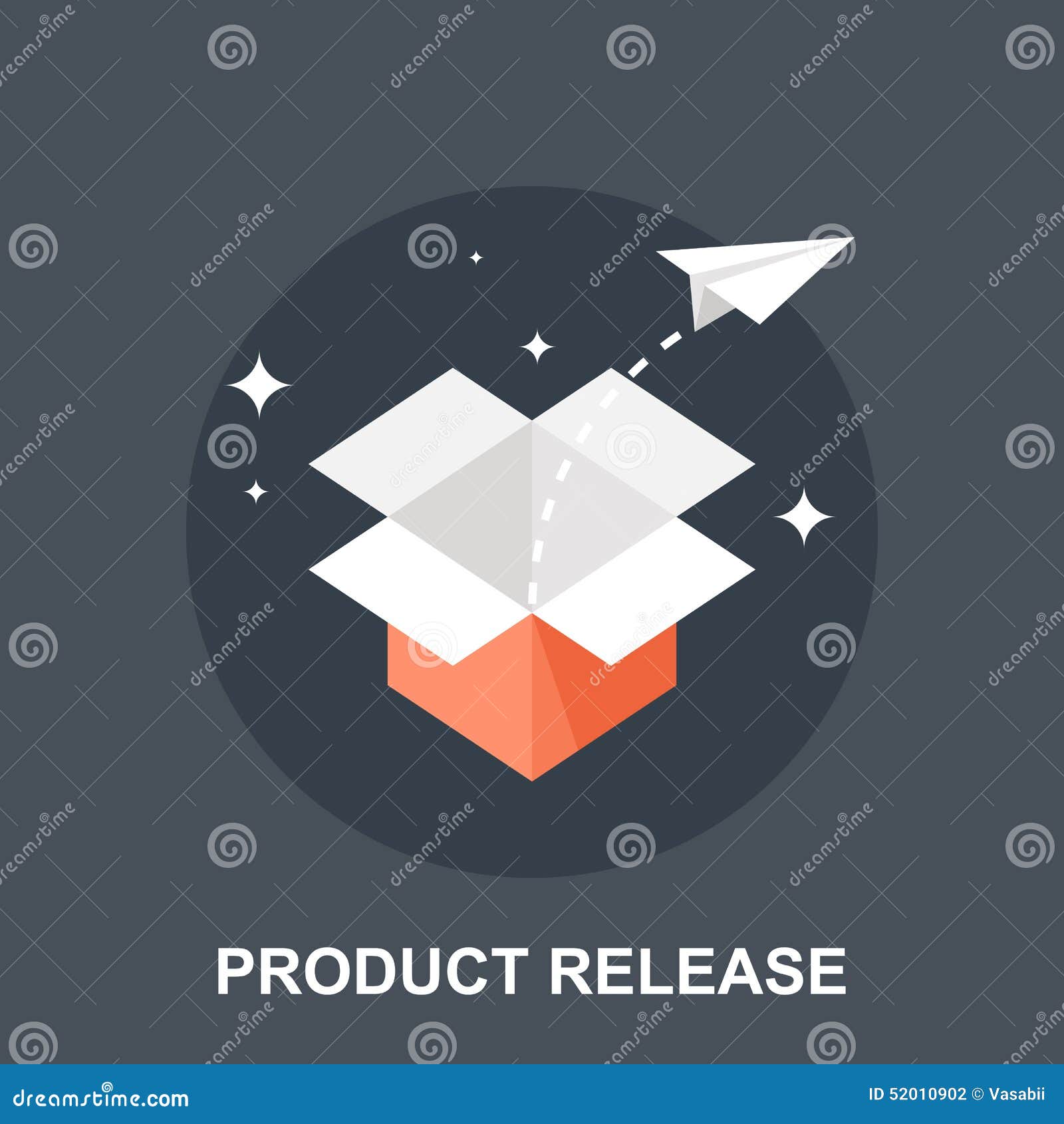 Product Release Line And Glyph Icon, Development Vector Illustration ...