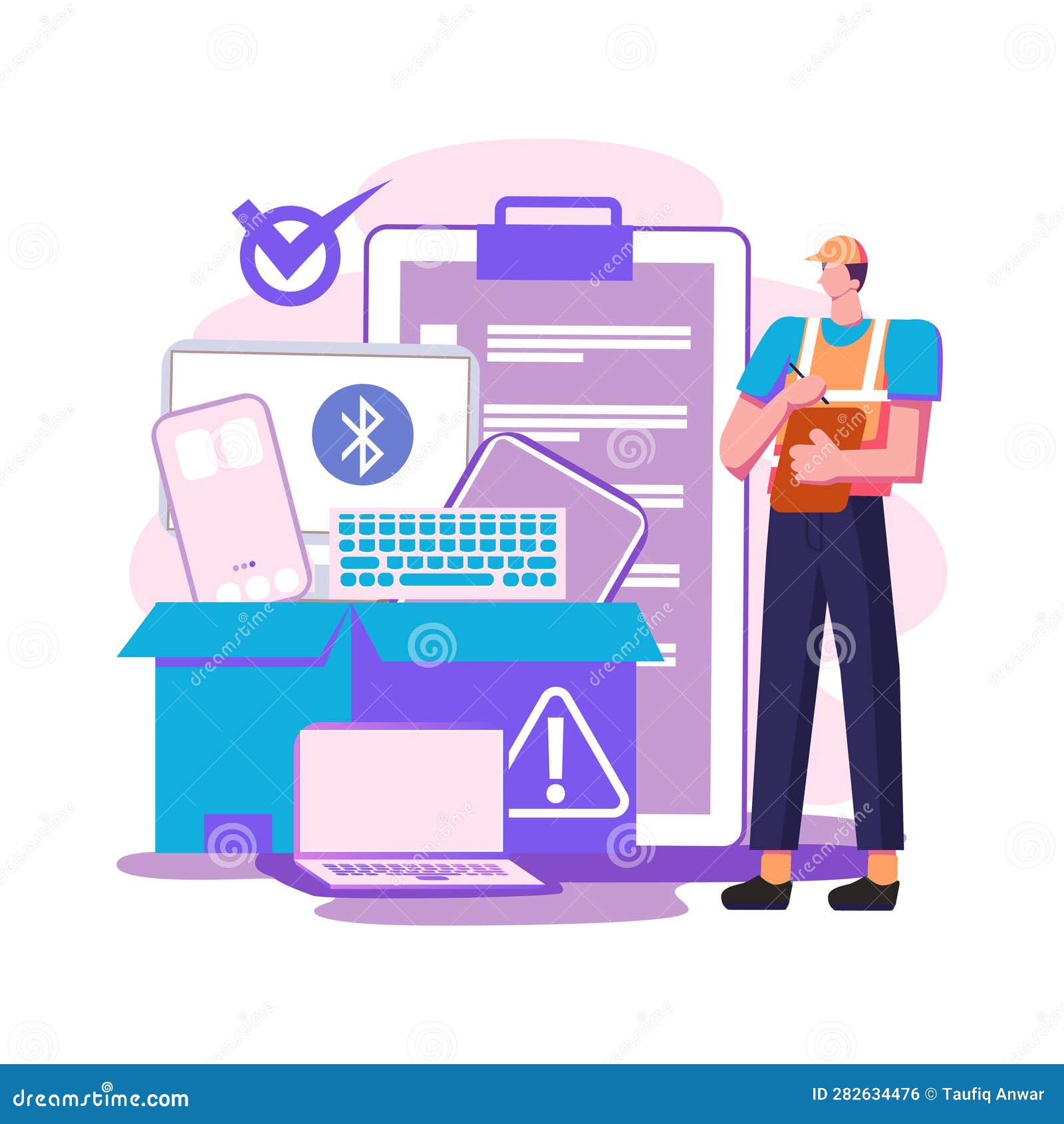 Product Safety Control Flat Style Illustration Design Stock Vector ...