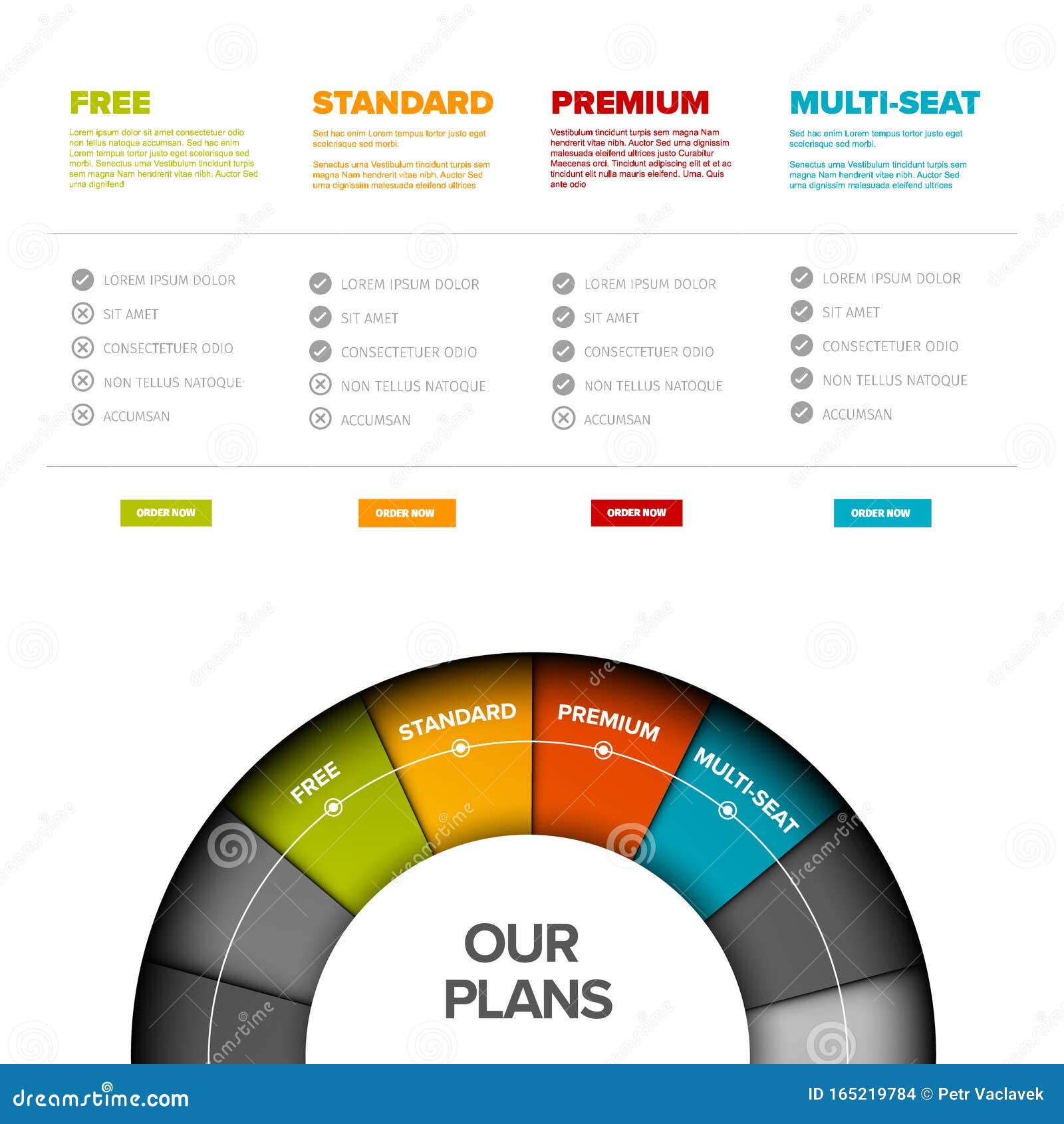 Product / Services Version Table Stock Vector - Illustration of ...