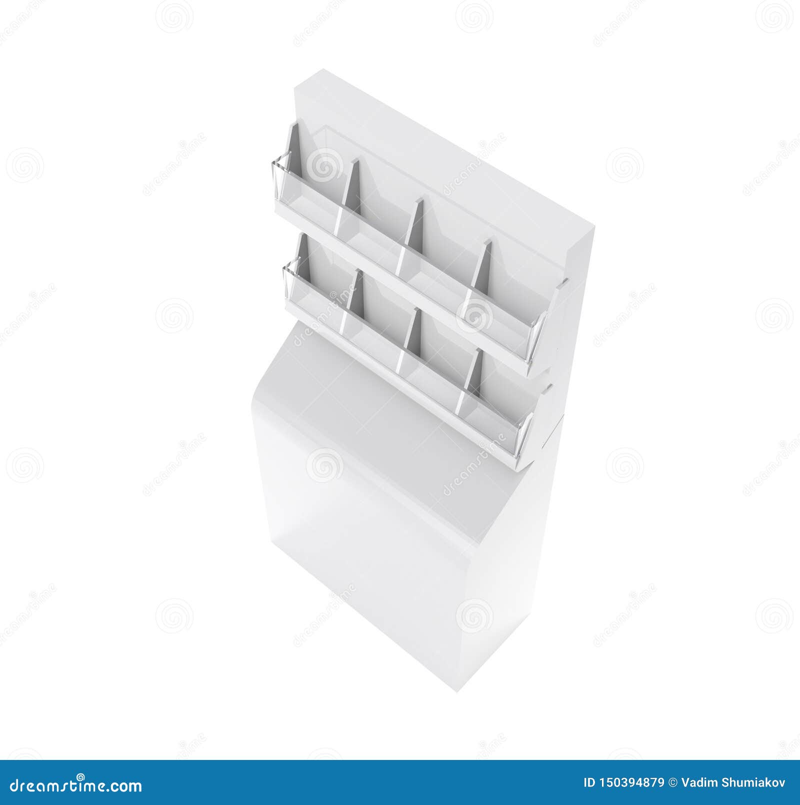 Product Shelf Display Mock-up. 3D Rendering Stock Illustration ...