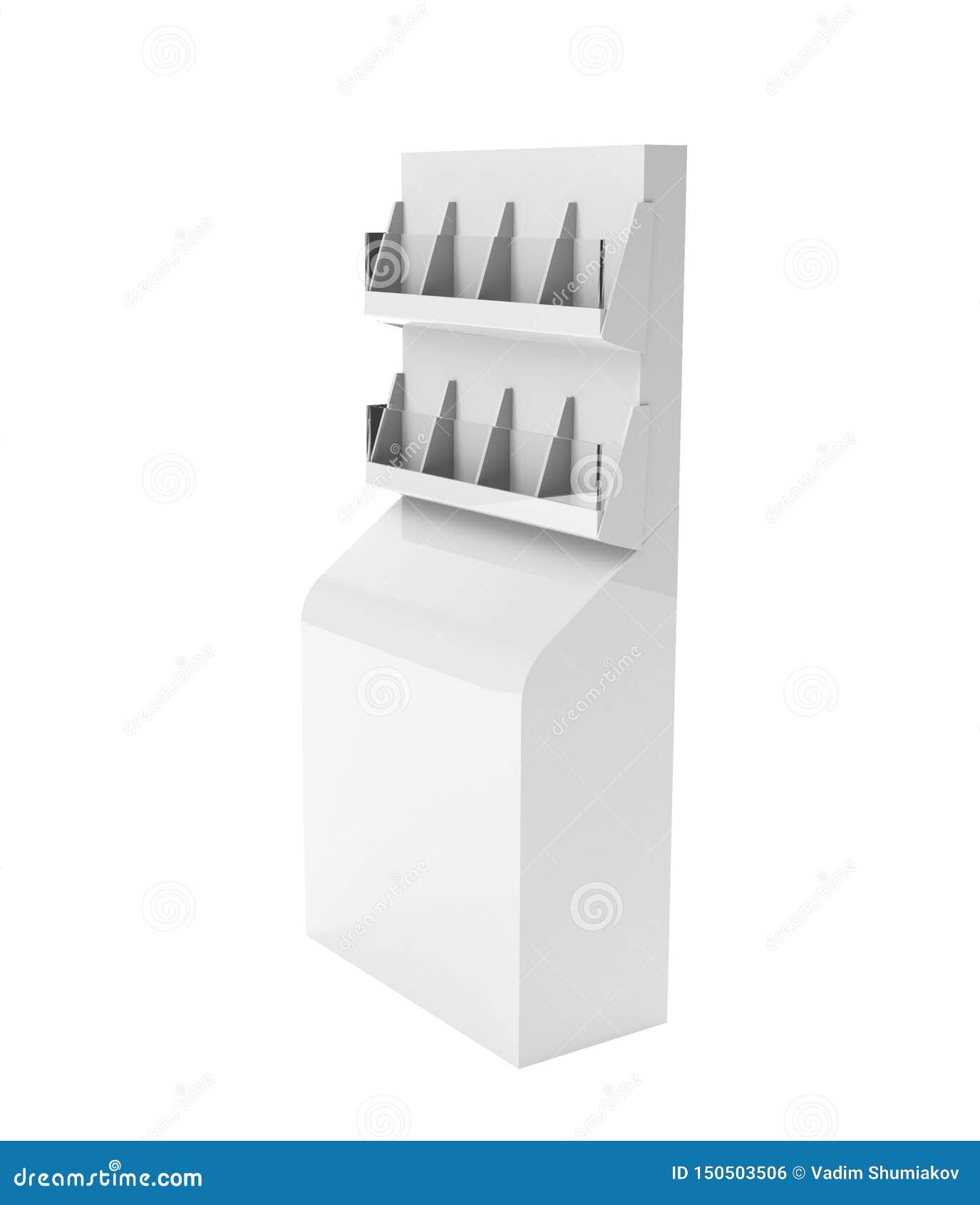 Product Shelf Display Mock-up. 3D Rendering Stock Illustration ...