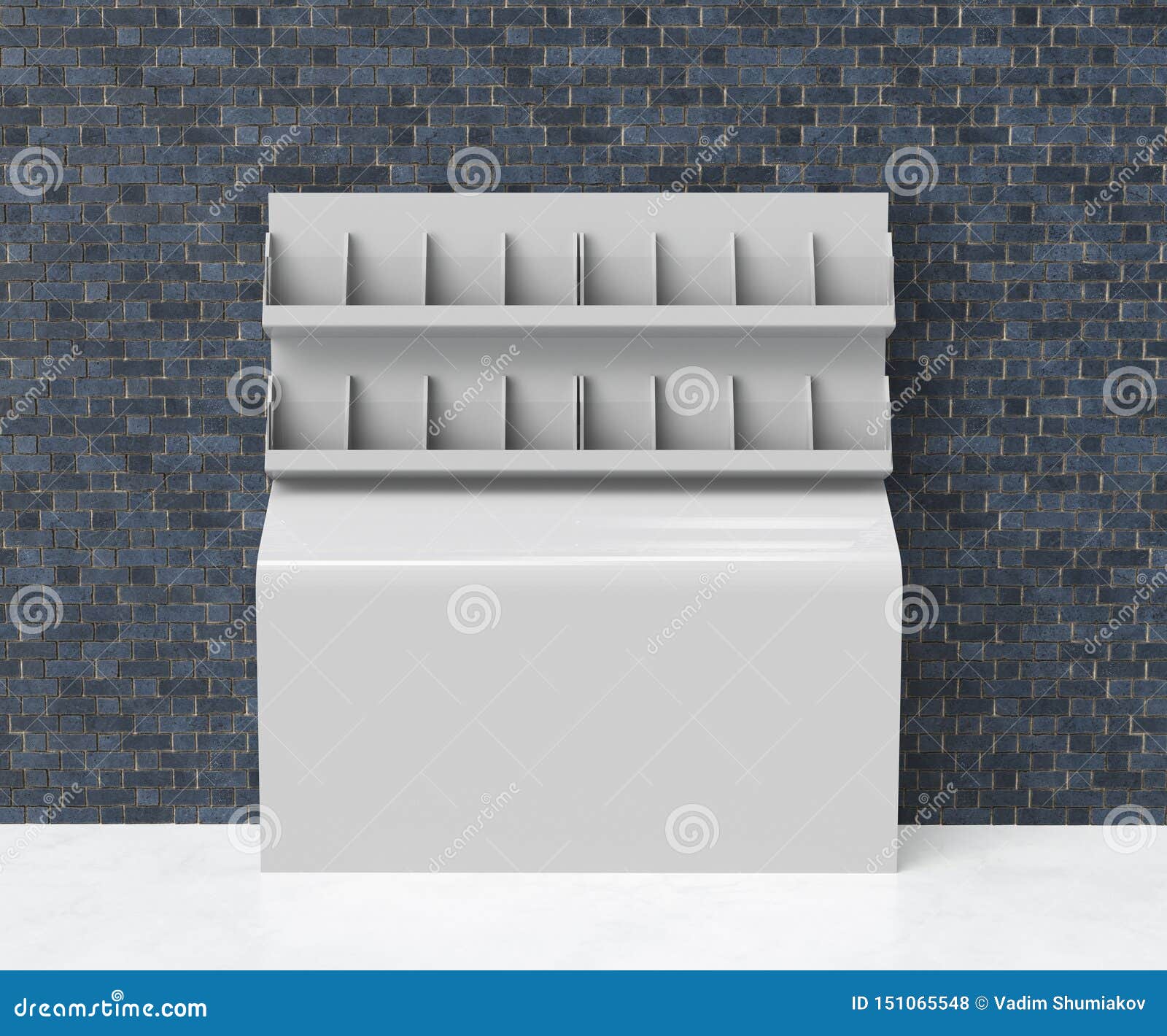 Product Shelf Display Mock-up. 3D Rendering Stock Illustration ...