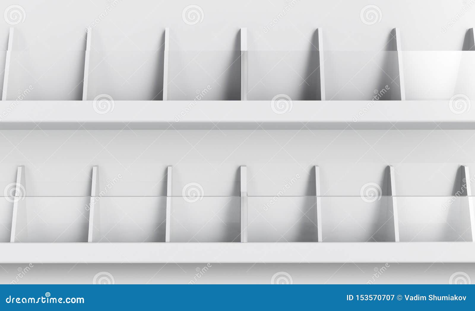 Product Shelf Display Mock-up. 3D Rendering Stock Illustration ...