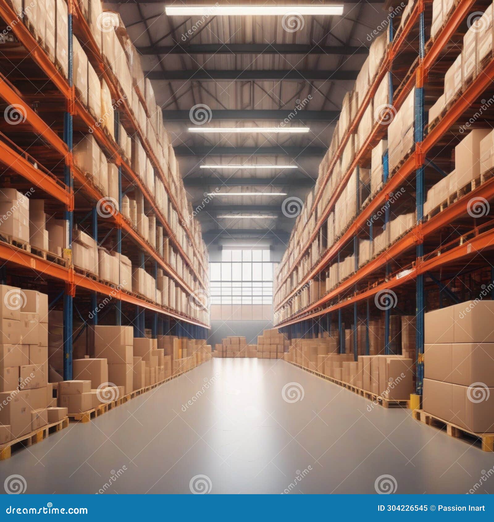 Product Showcase Background Warehouse Stock Illustration - Illustration ...