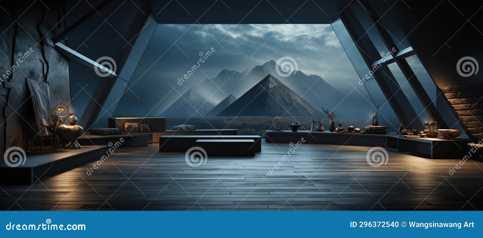 Product Showcase with Spotlight. Black Studio Room Background Stock ...