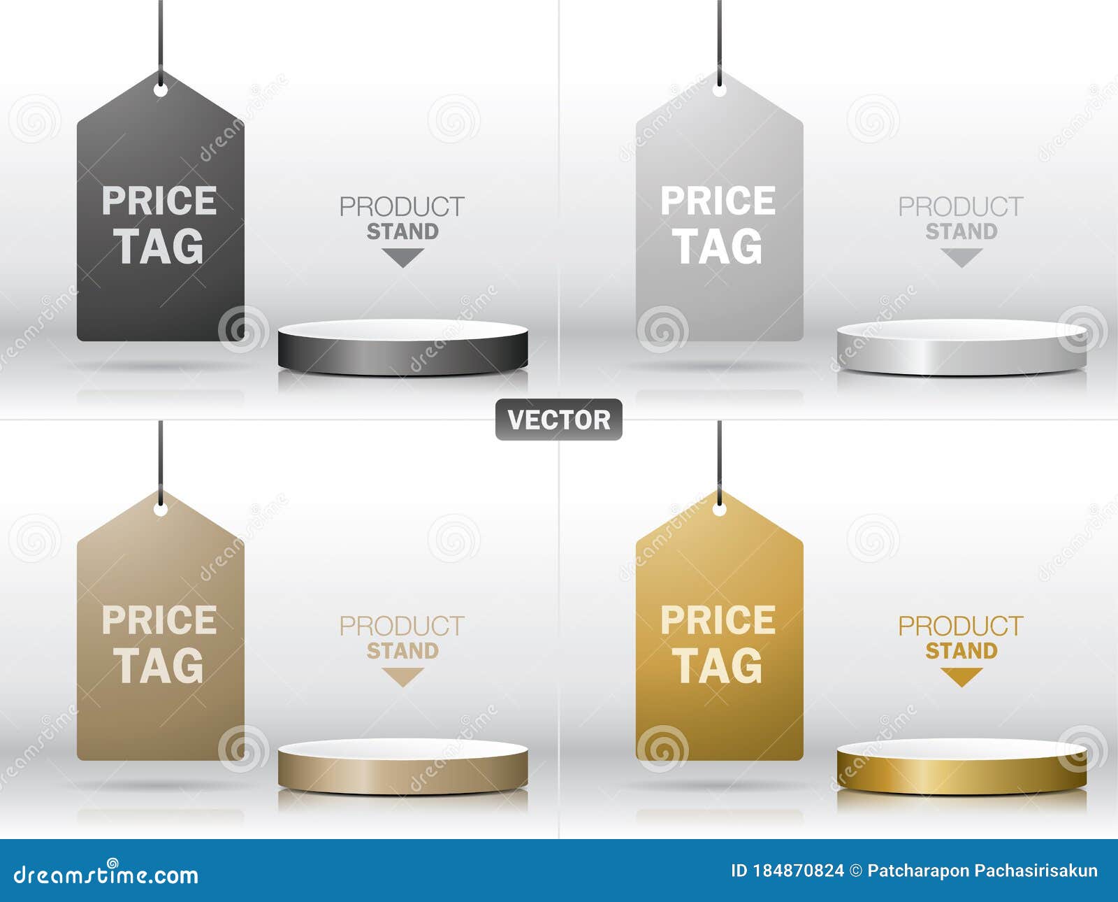 Elegant Round Product Stands Stock Vector - Illustration of elegant ...