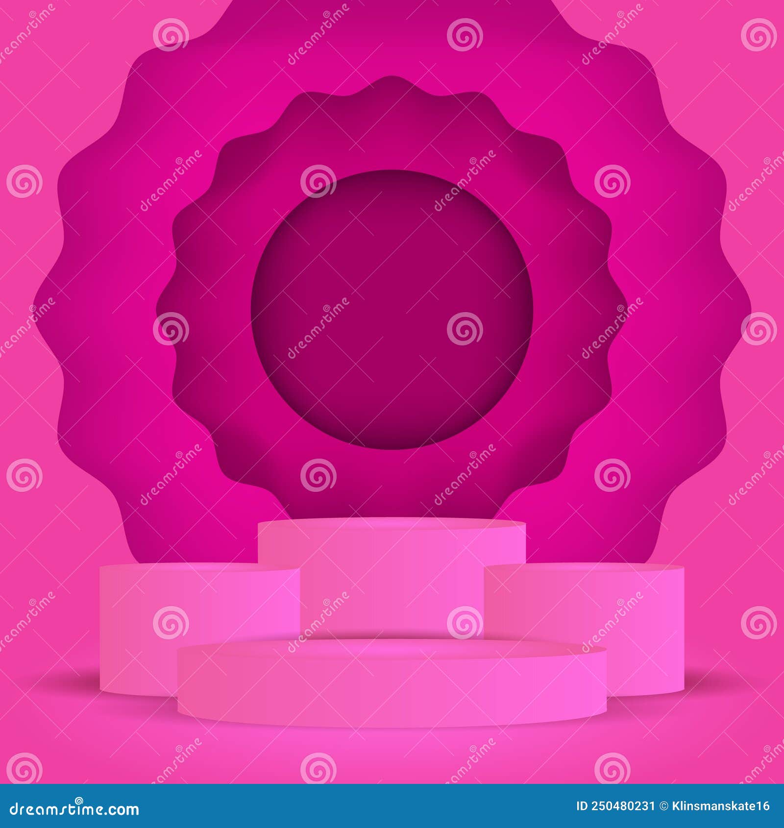 Product Stand Pink Display with Abstract Design Background Stock Vector ...